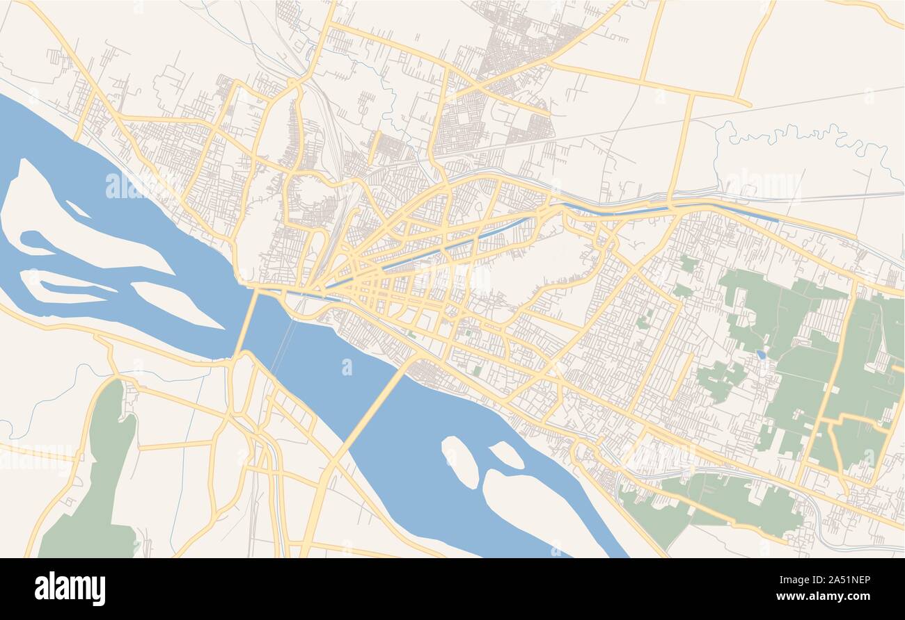 Printable street map of Vijayawada, State Andhra Pradesh, India. Map ...