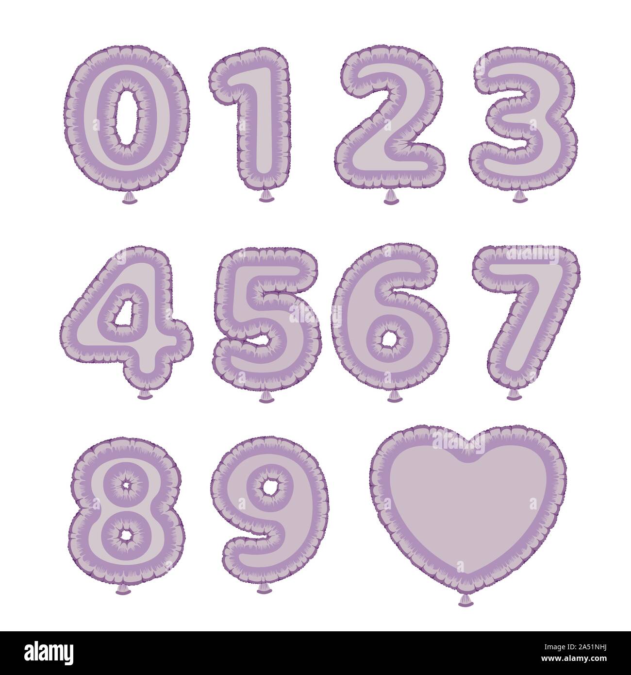 Balloons numbers Stock Vector Images - Alamy