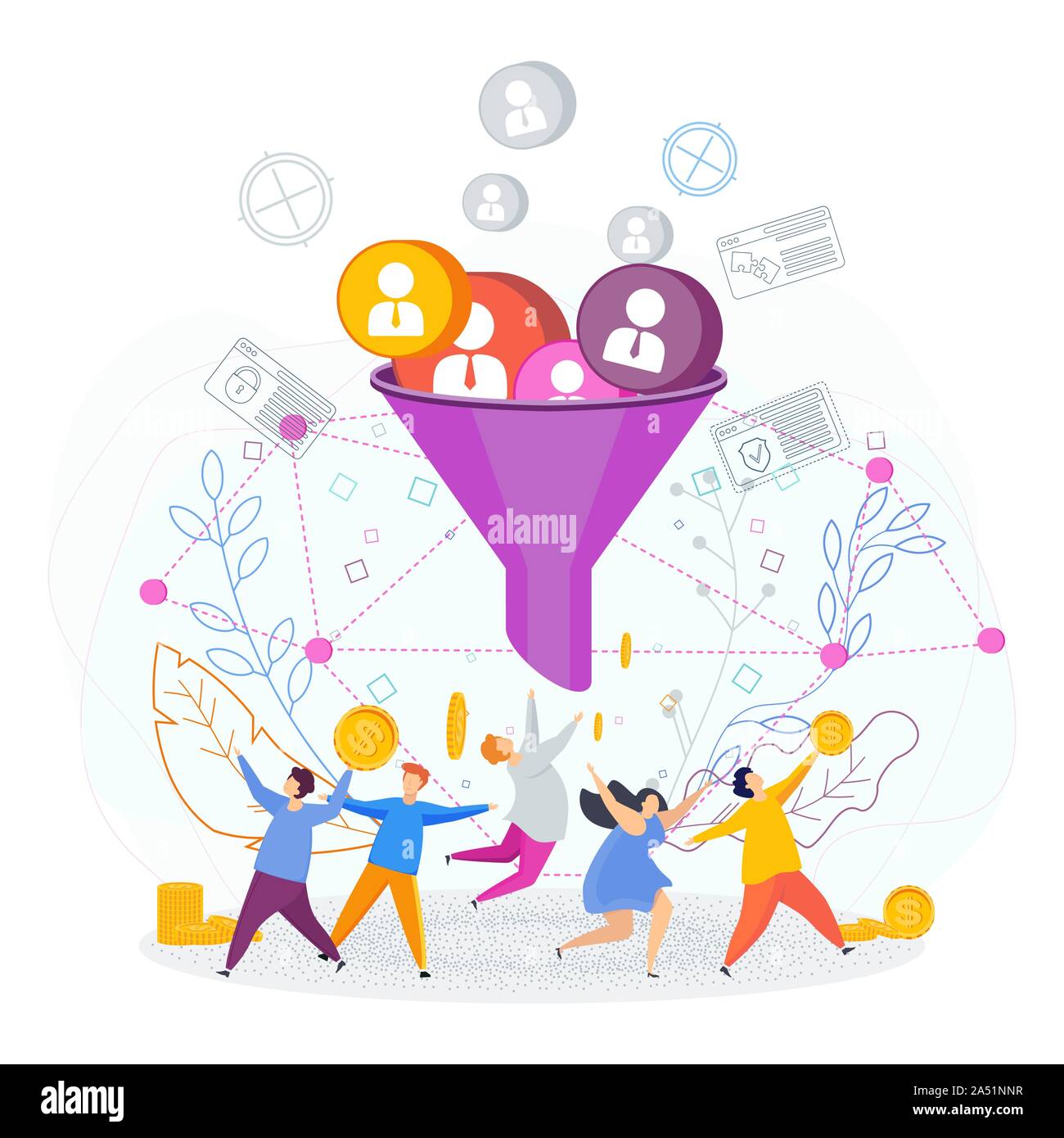 Sales funnel icon from business hi-res stock photography and images - Alamy