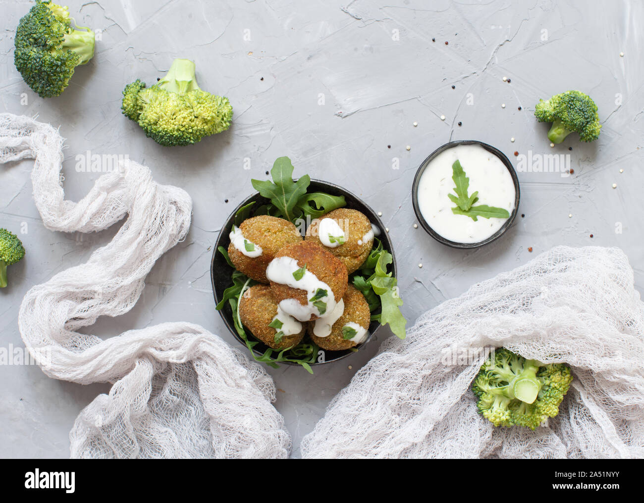 Top view falafel balls hi-res stock photography and images - Alamy