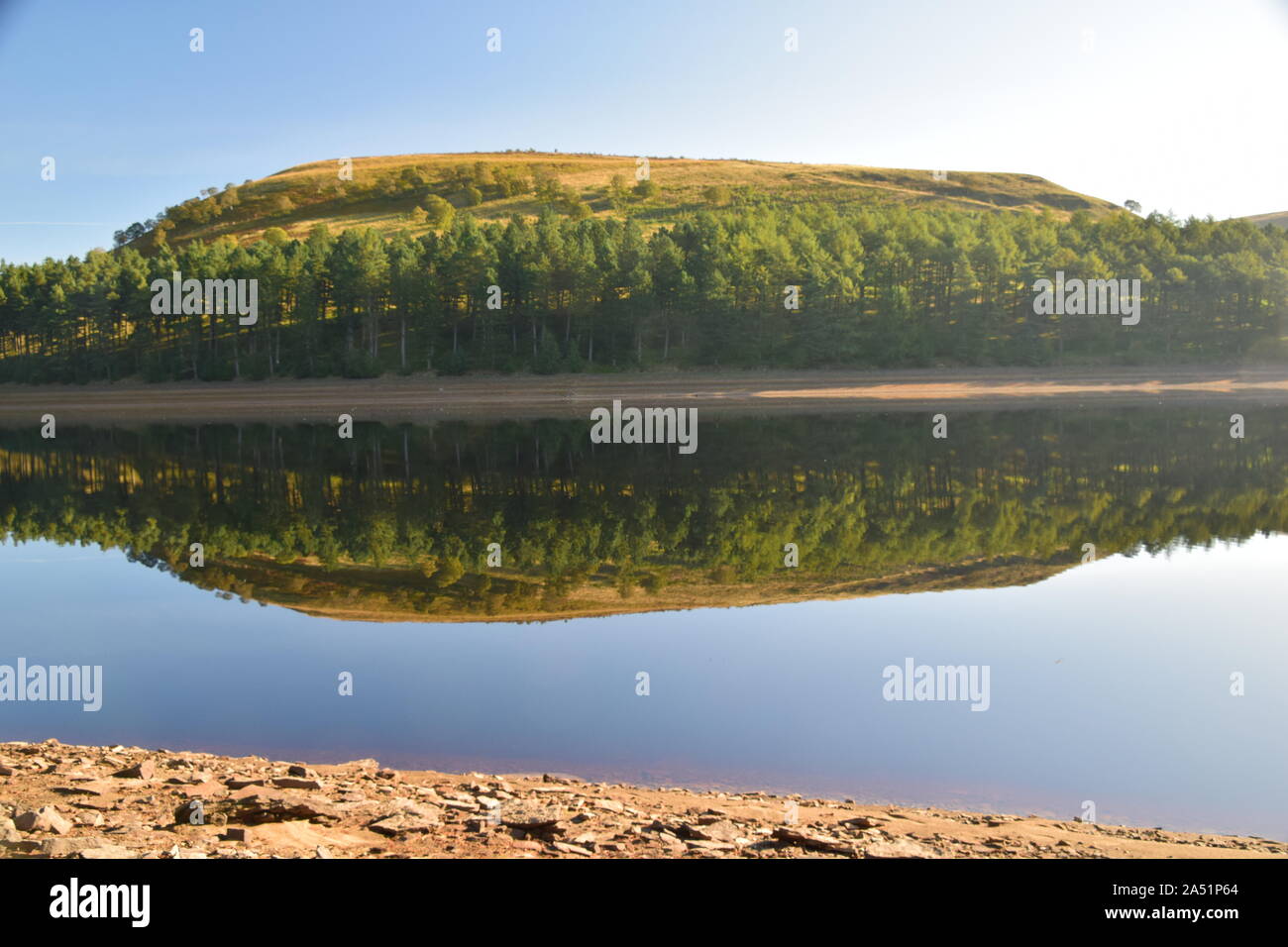Howden reservoir derbyshire england, showing the sky and shores ...