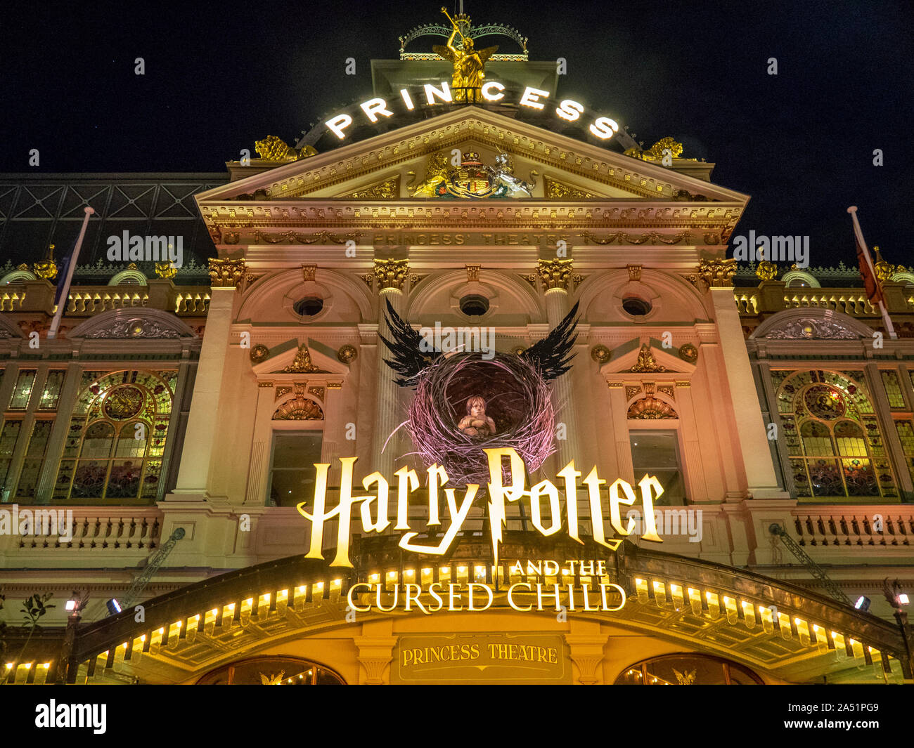 Sign for Harry Potter and the Cursed Child drama play at Princess ...