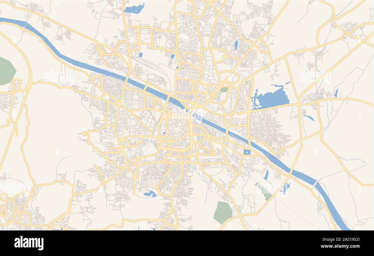 Printable street map of Madurai, State Tamil Nadu, India. Map template ...