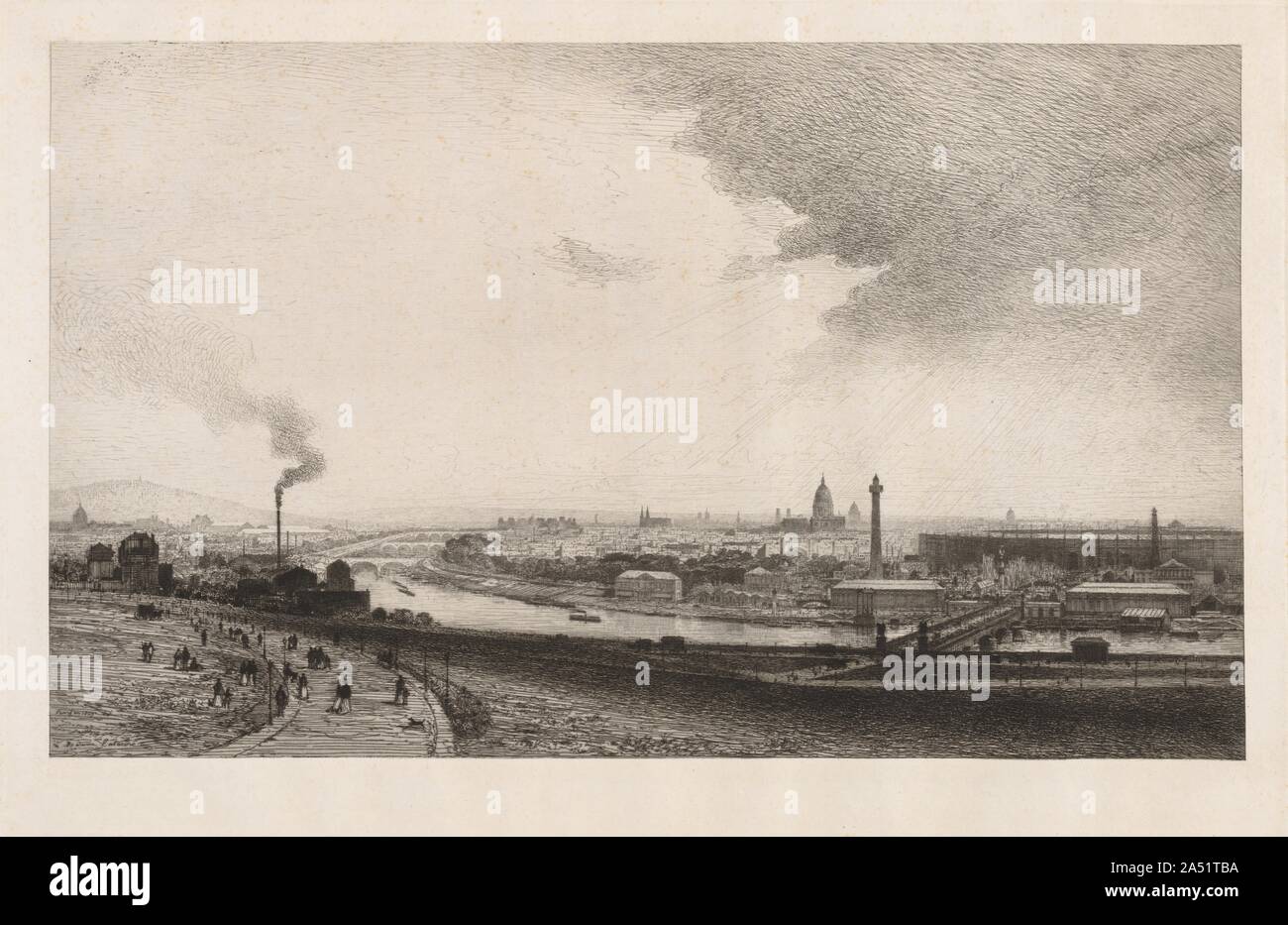 Paris in 1867, View from the Trocadero, 1867 Stock Photo - Alamy