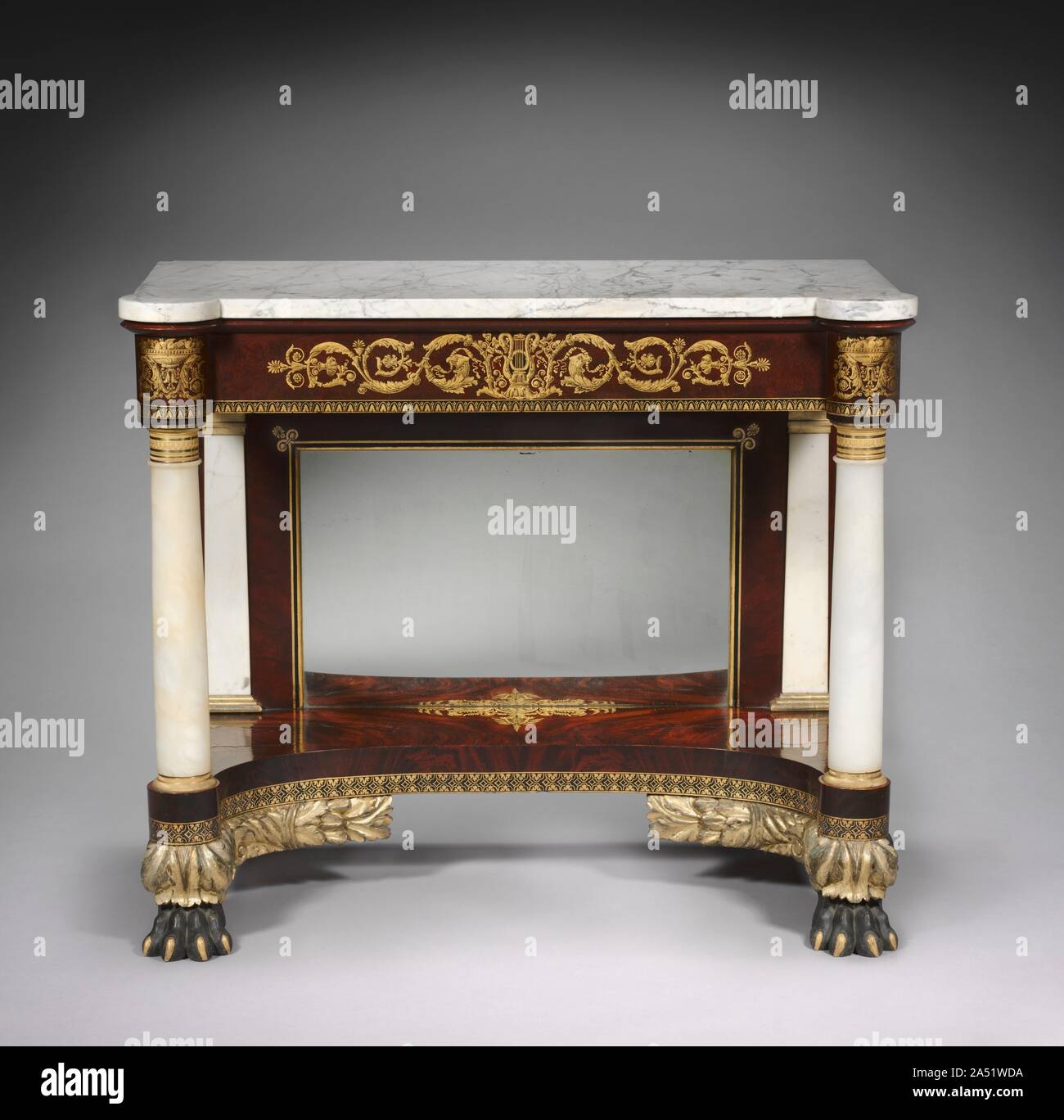 Pier Table, c. 1829-1835. Ornamental tables such as this marble-topped ...