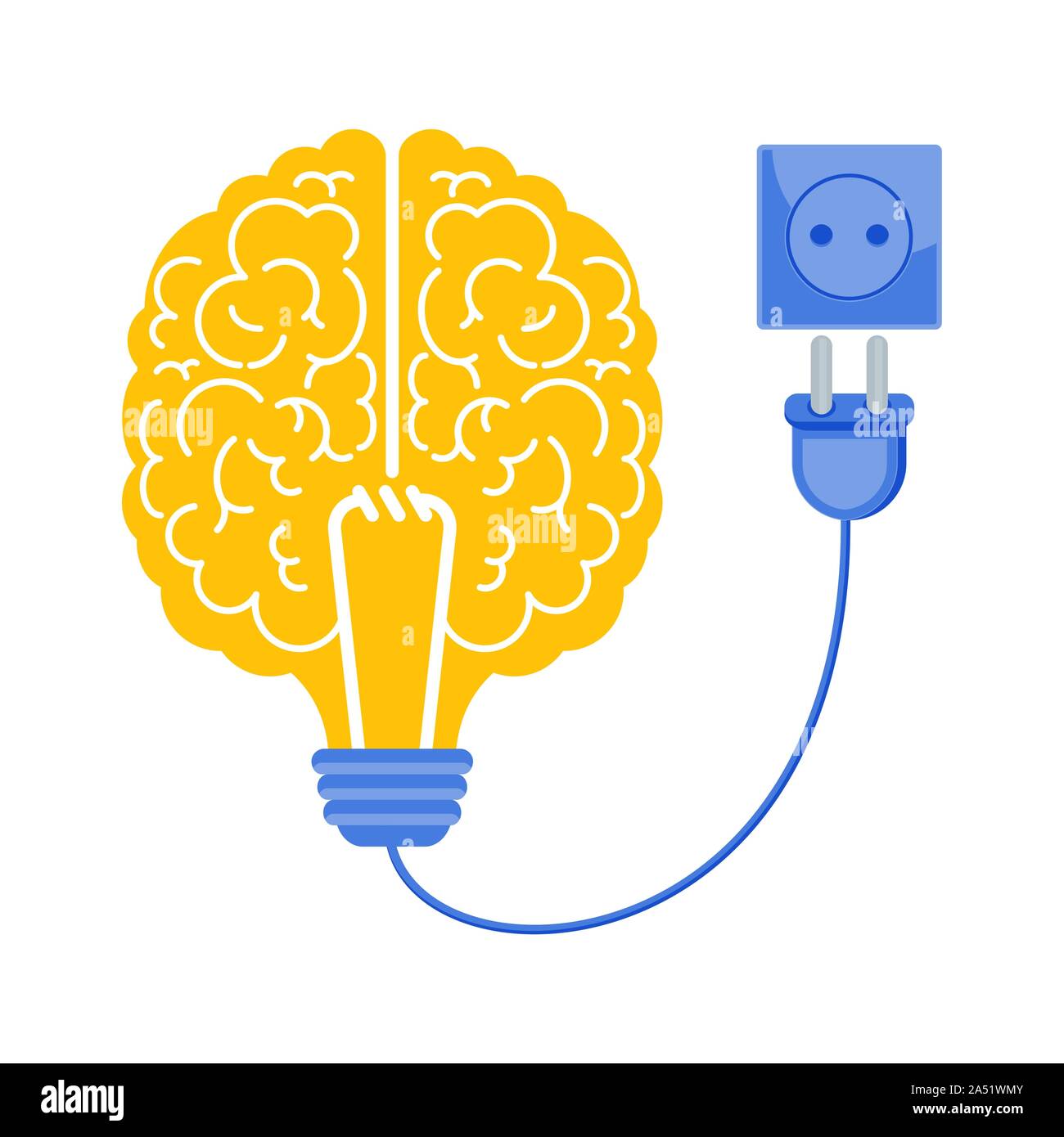 Connect the brain to an electrical network Stock Vector Image & Art - Alamy