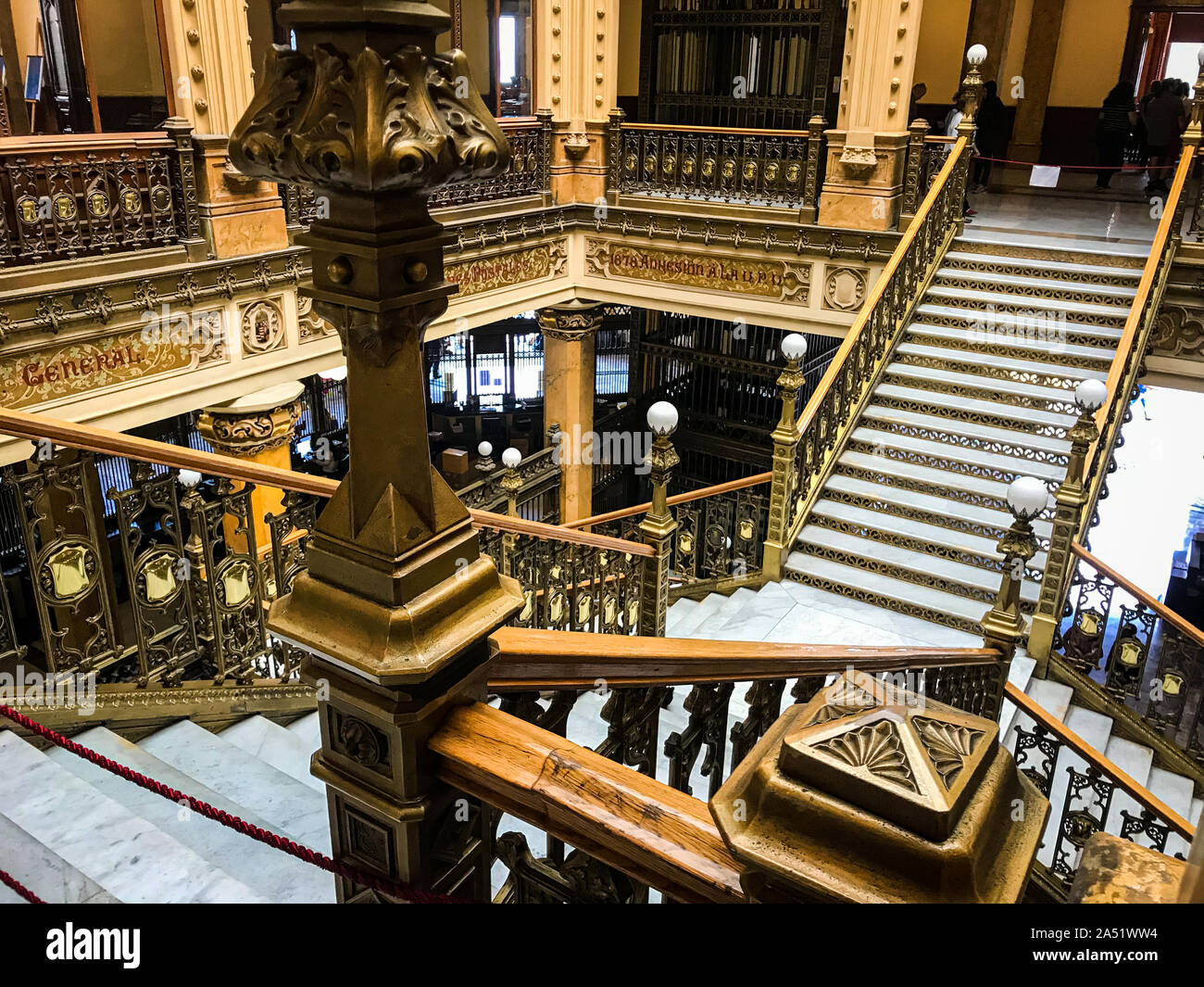 Interior view of the building of Mexican postal office Stock Photo - Alamy