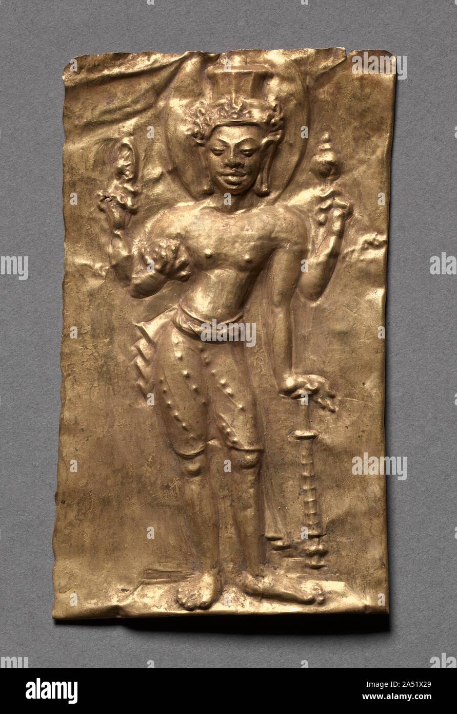 Plaque with Vishnu, c. 600s. Images made in India during the Gupta ...