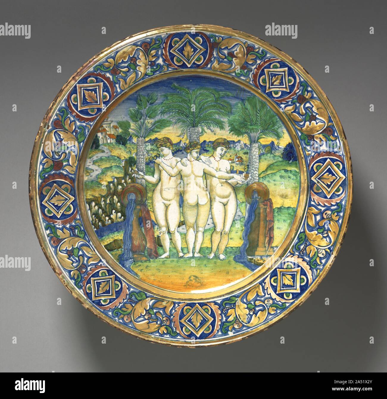 Plate depicting three graces hi-res stock photography and images - Alamy