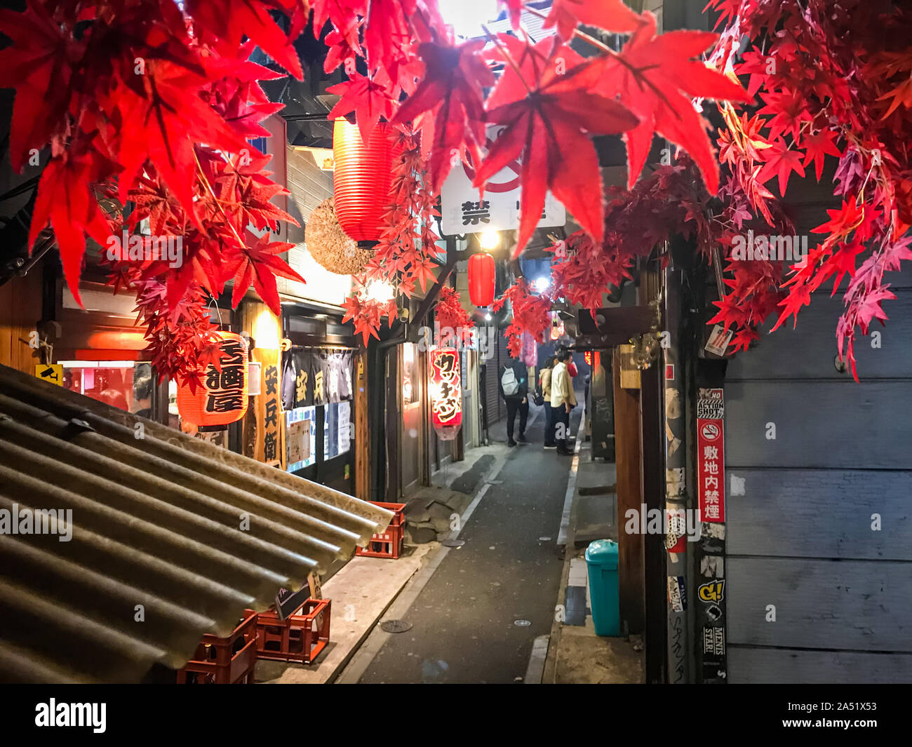 Traditional Japanese market hall in Shinjuku neighborhood Stock Photo ...