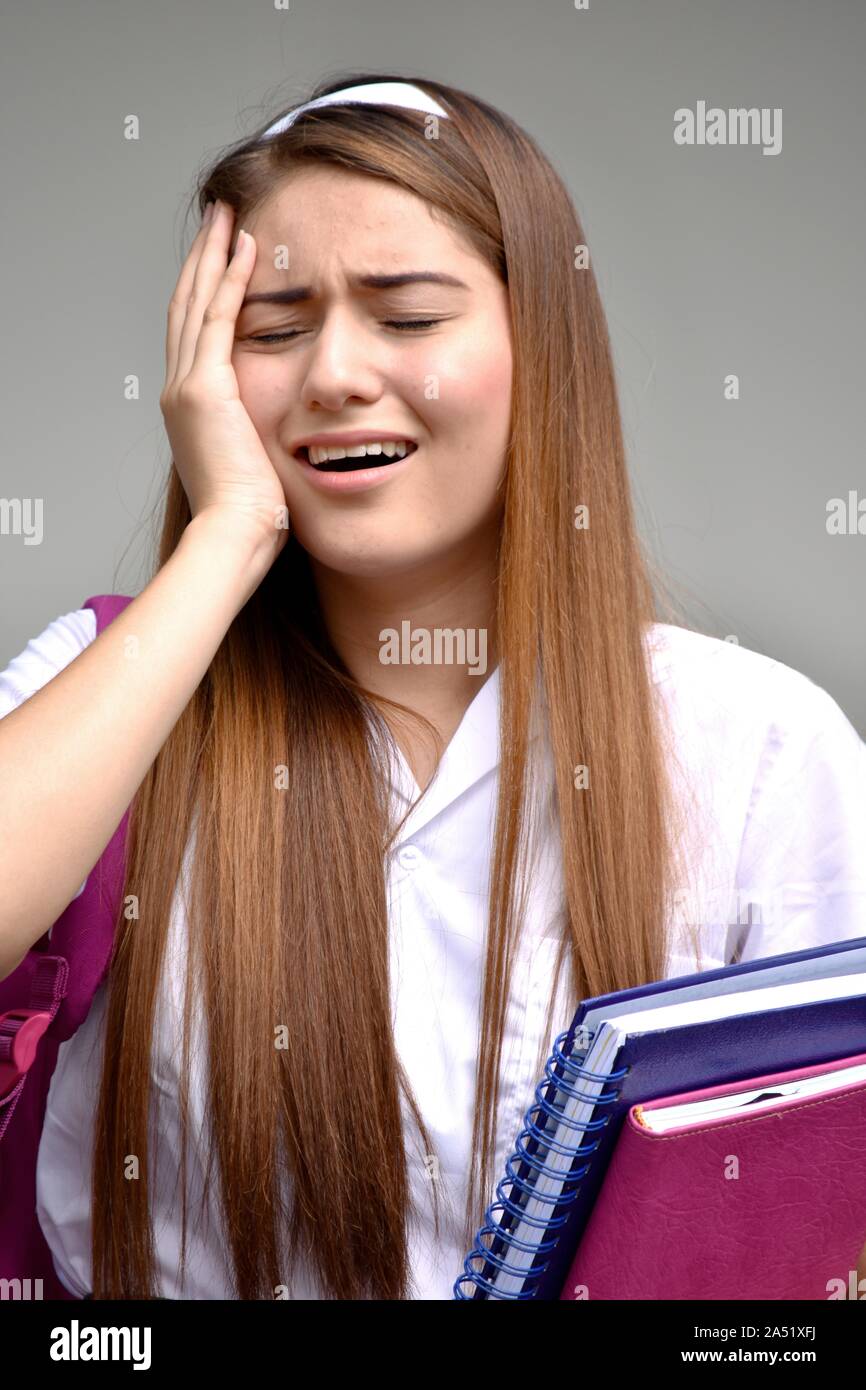 Crying Girl Student Stock Photo - Alamy