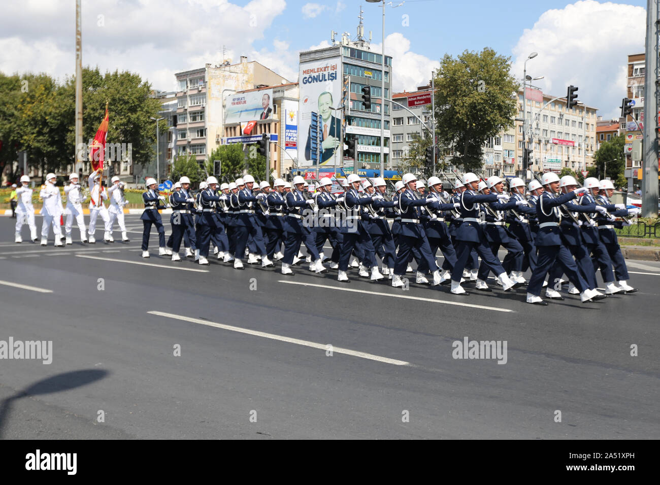 ISTANBUL, TURKEY - AUGUST 30, 2019: Soldiers march during 97th ...