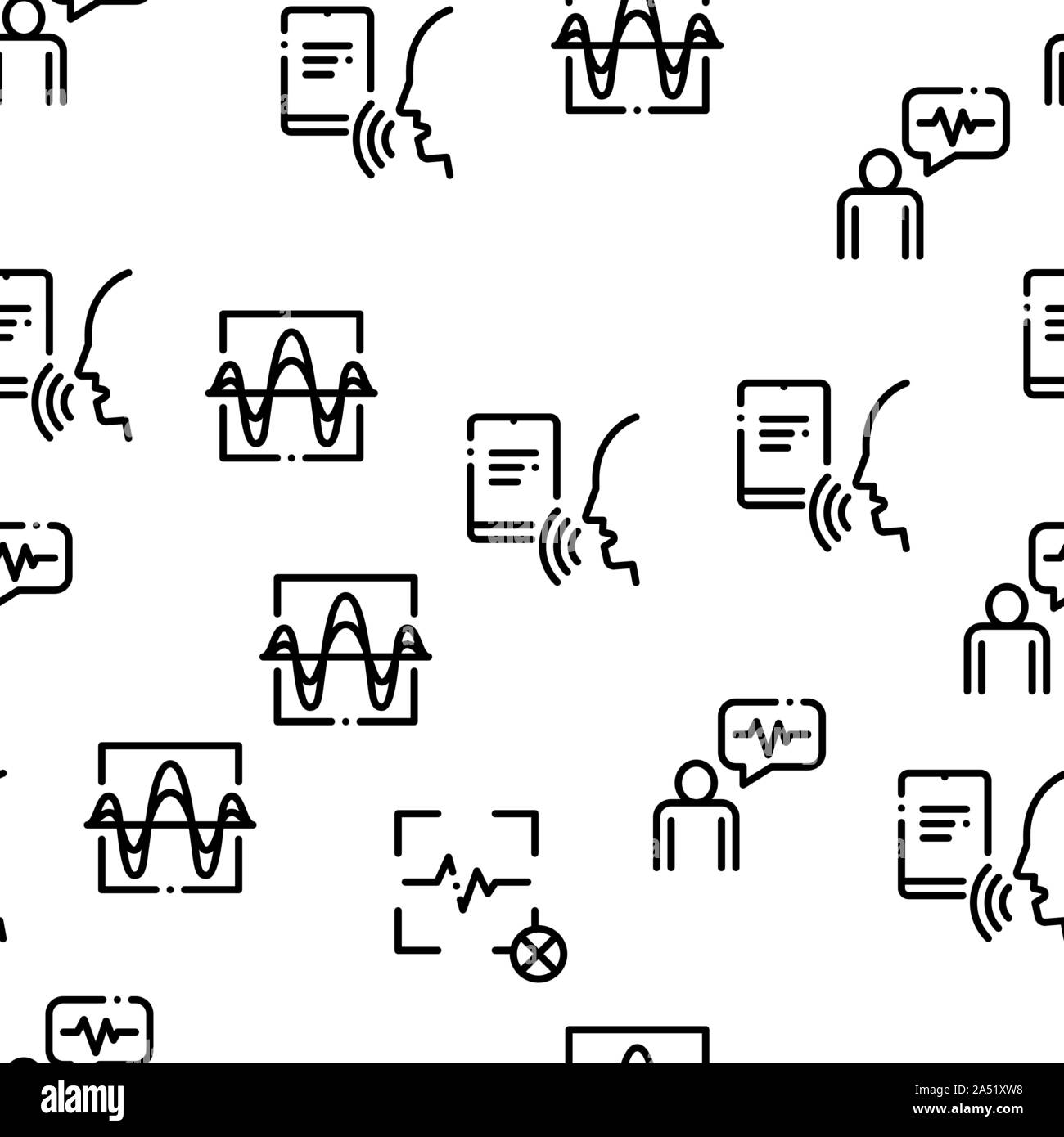 Voice Control Seamless Pattern Vector Stock Vector Image & Art - Alamy