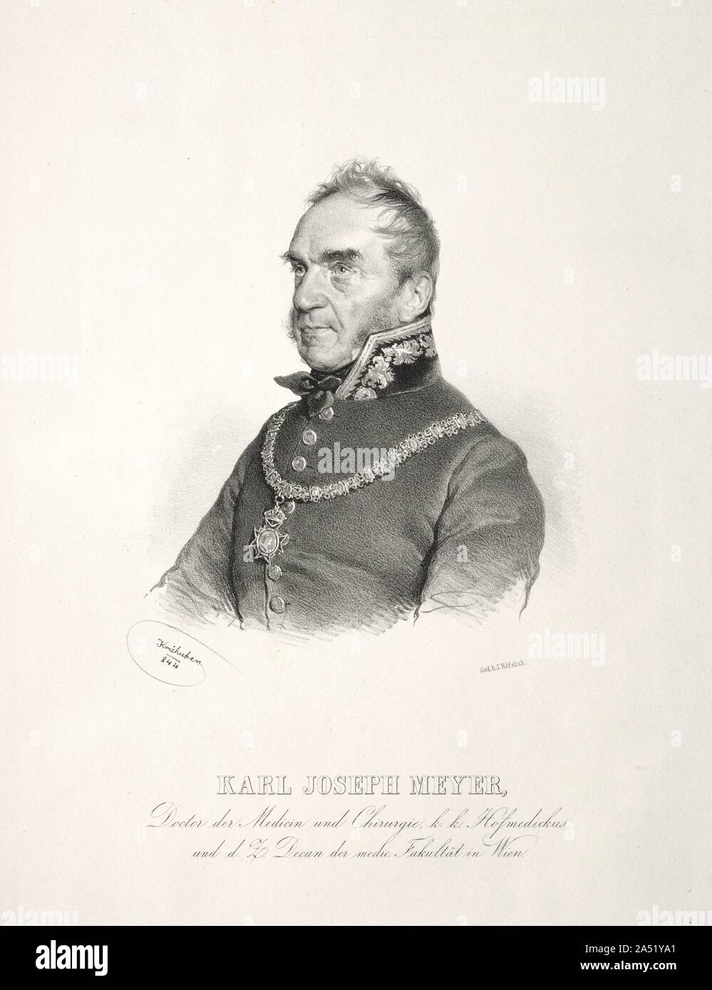 Portrait of Dr. Karl Joseph Meyer, 1844 Stock Photo - Alamy