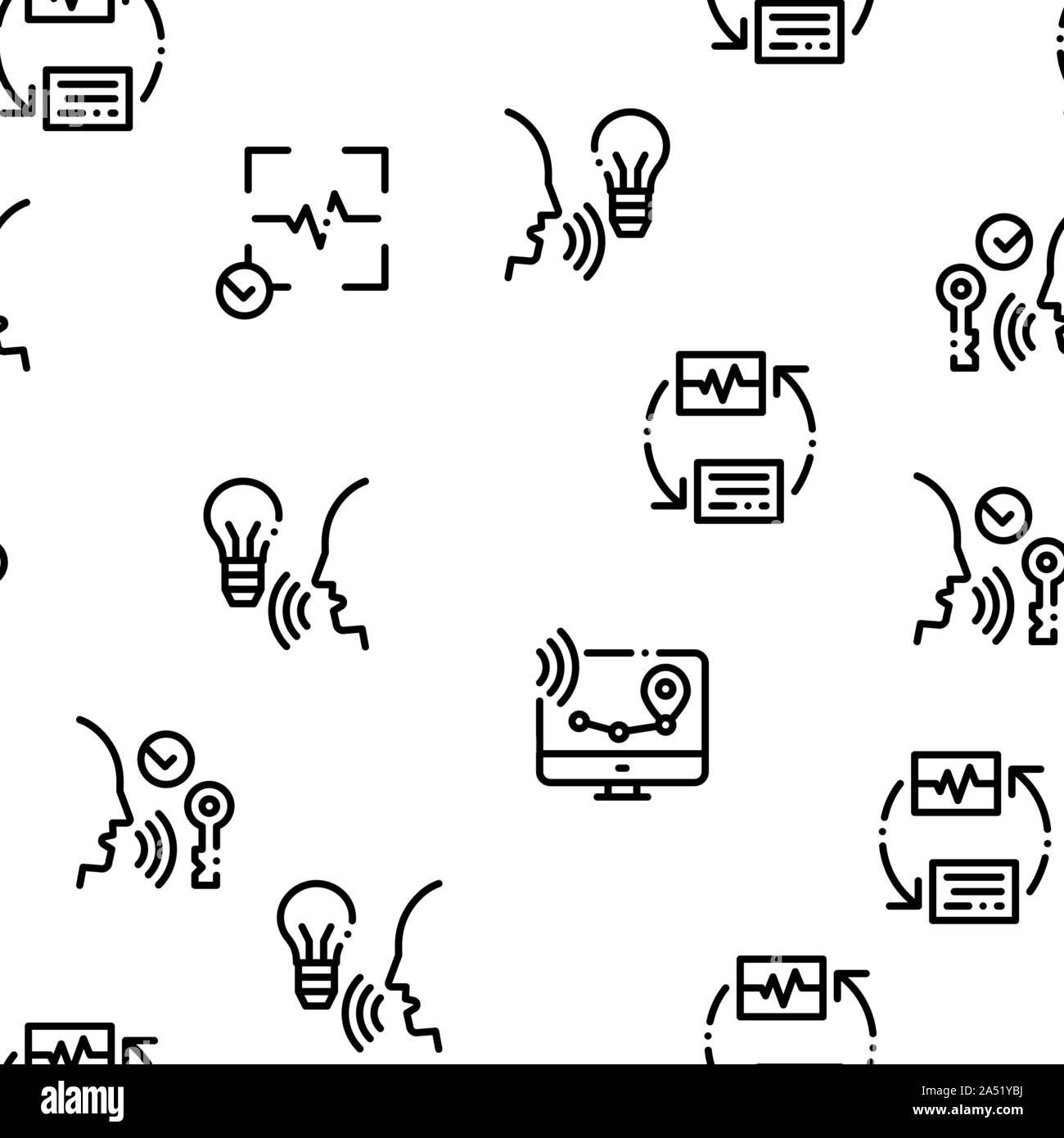 Voice Control Seamless Pattern Vector Stock Vector Image & Art - Alamy