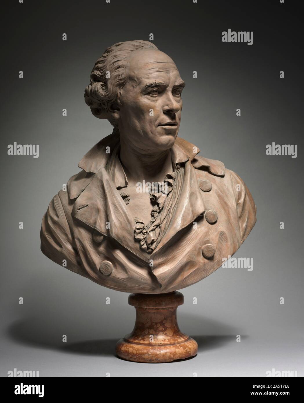 Portrait of Hubert Robert, early 1900s. This sculpture captures the ...