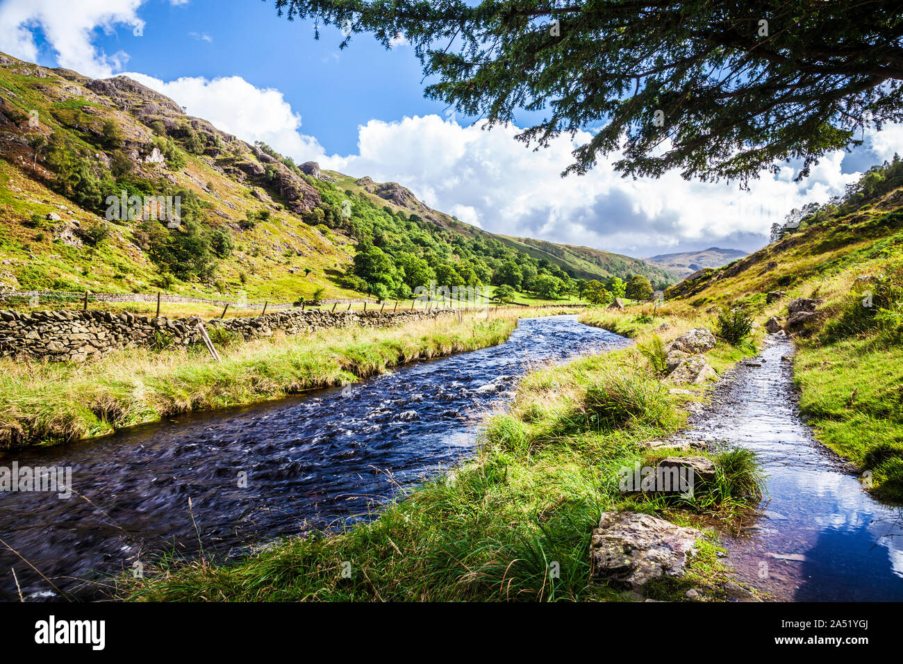 Watendlath Beck in the Lake District National Park, Cumbria Stock Photo ...