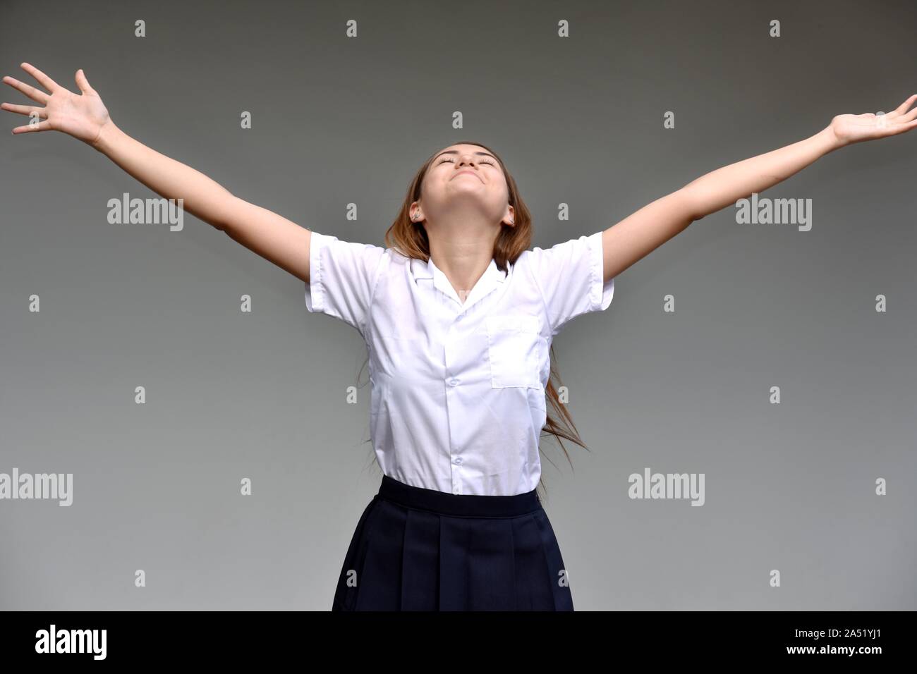 Girl And Freedom Stock Photo - Alamy