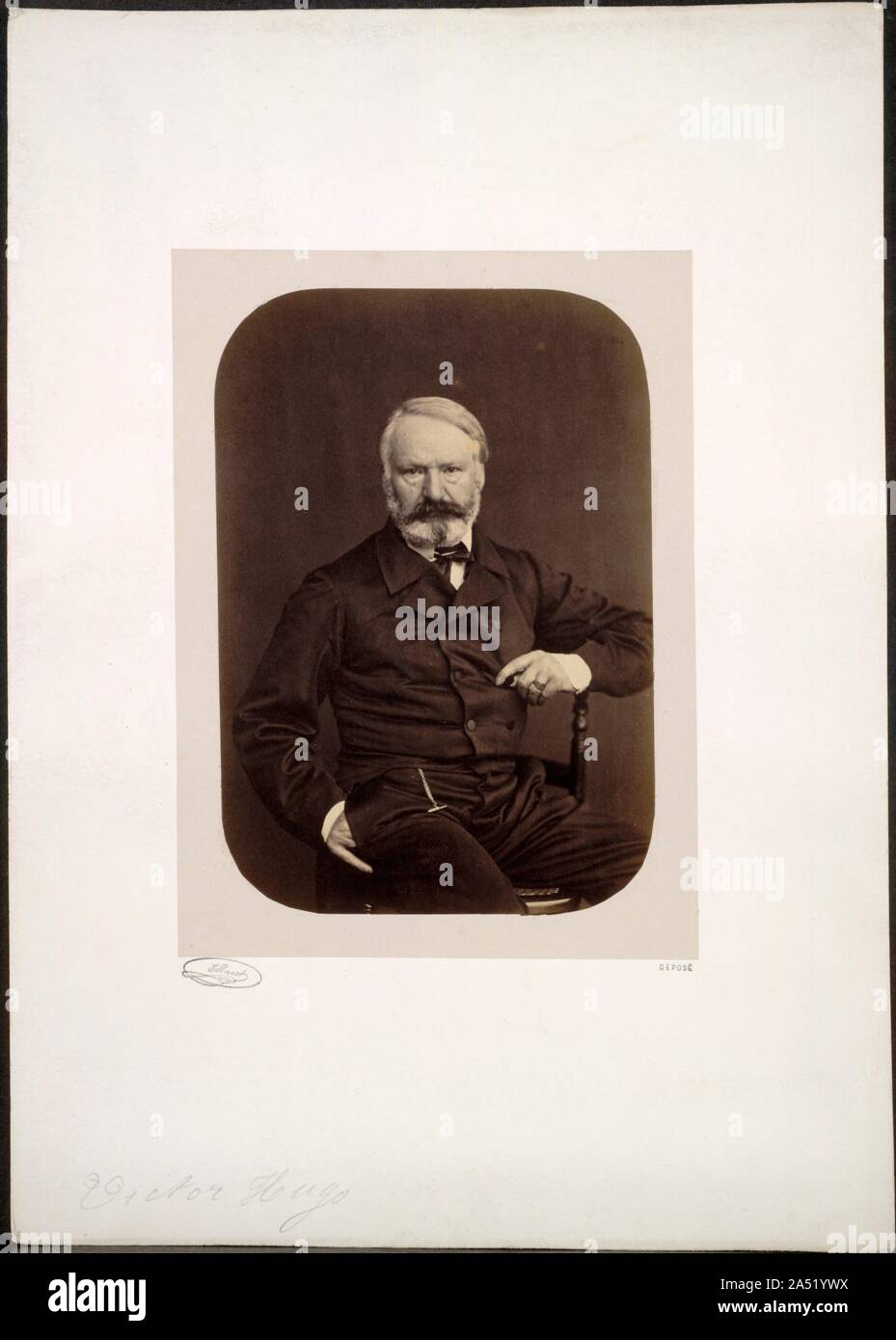 Portrait of Victor Hugo on Guernsey, 1862 Stock Photo - Alamy