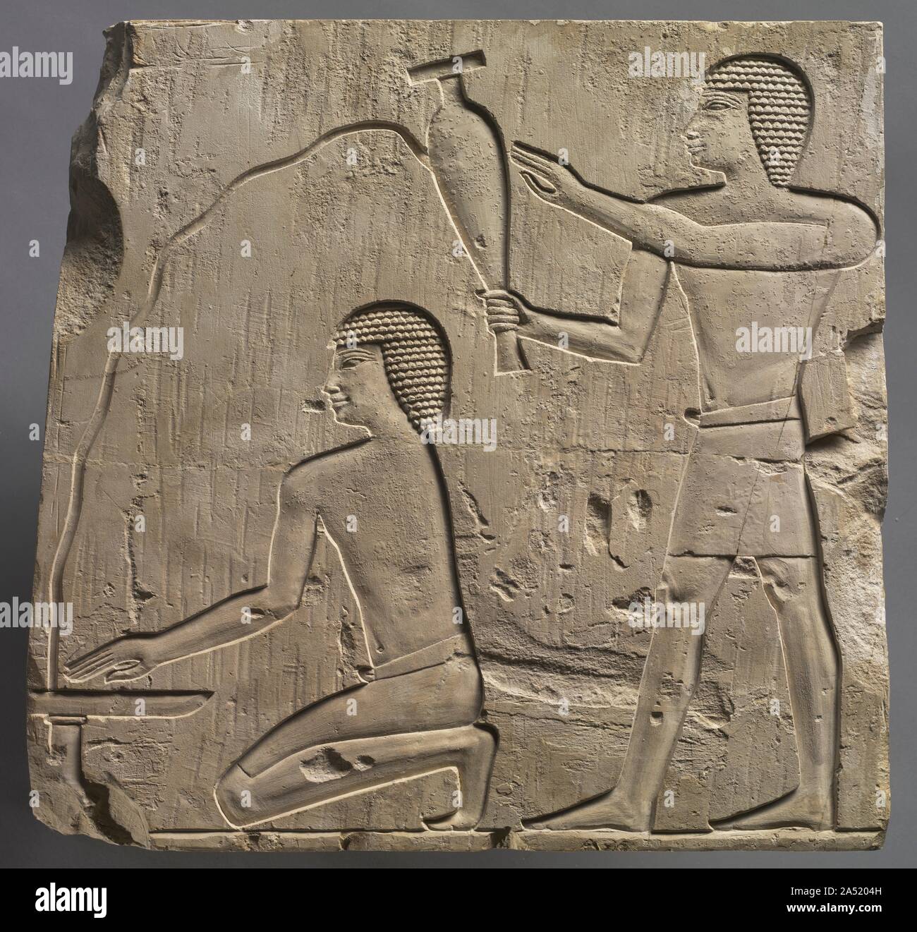 Priests Performing Funeral Rites, c. 667-647 BC. Attendant pouring a ...