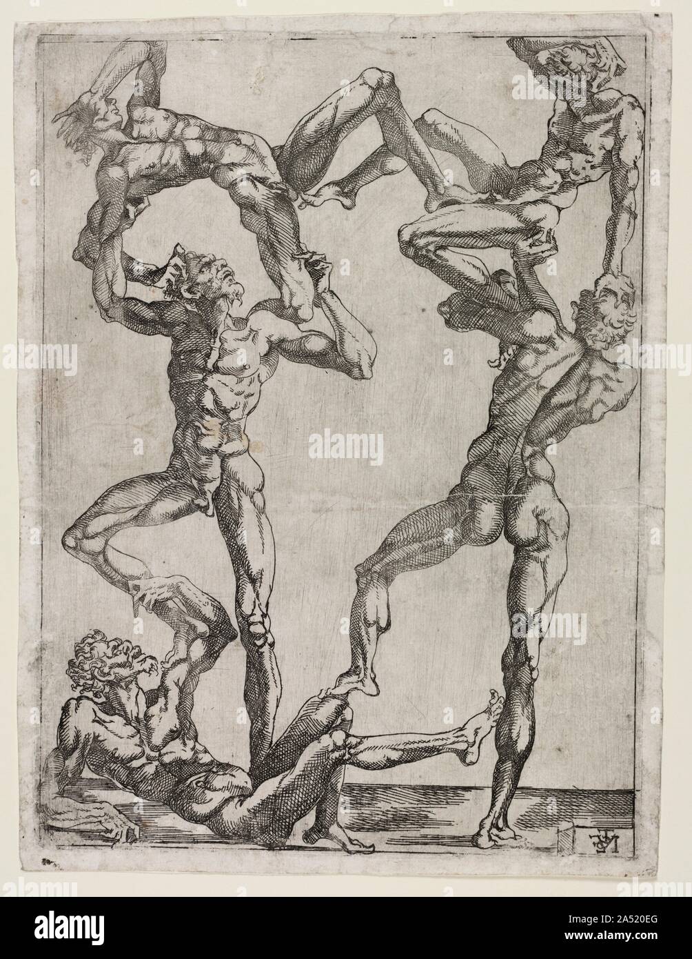 Pyramid of Five Men, c. 1543 Stock Photo - Alamy