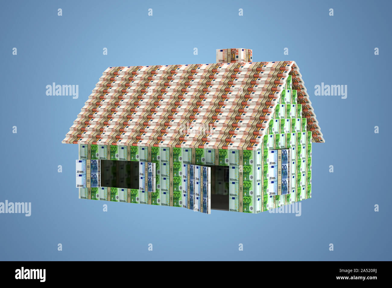 A House made out of Euro banknotes - what does it cost to build a house ...