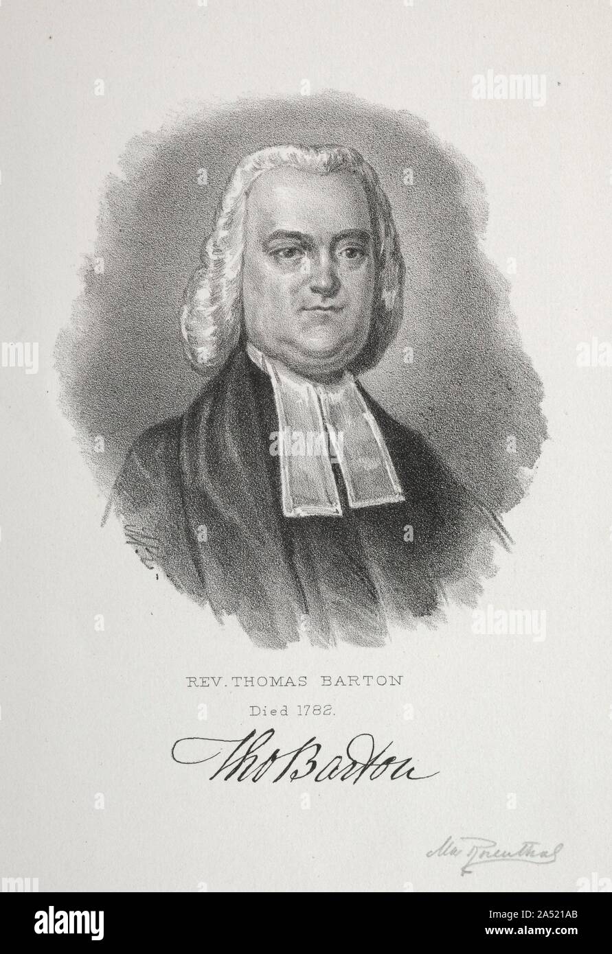 Rev. Thomas Barton Stock Photo - Alamy