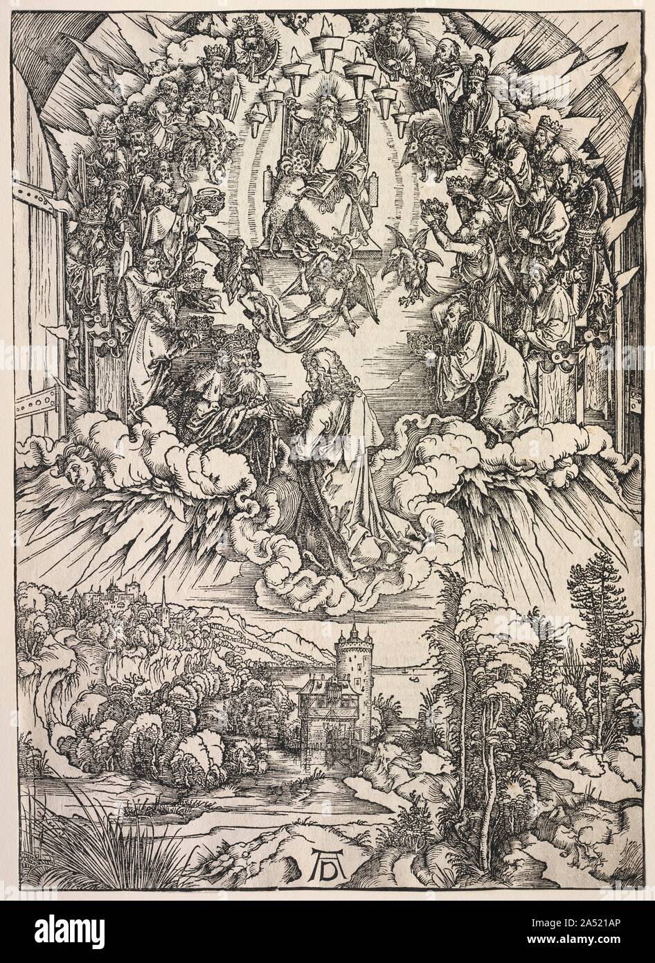 Revelation of St. John: St. John before the Throne, 1511 Stock Photo - Alamy