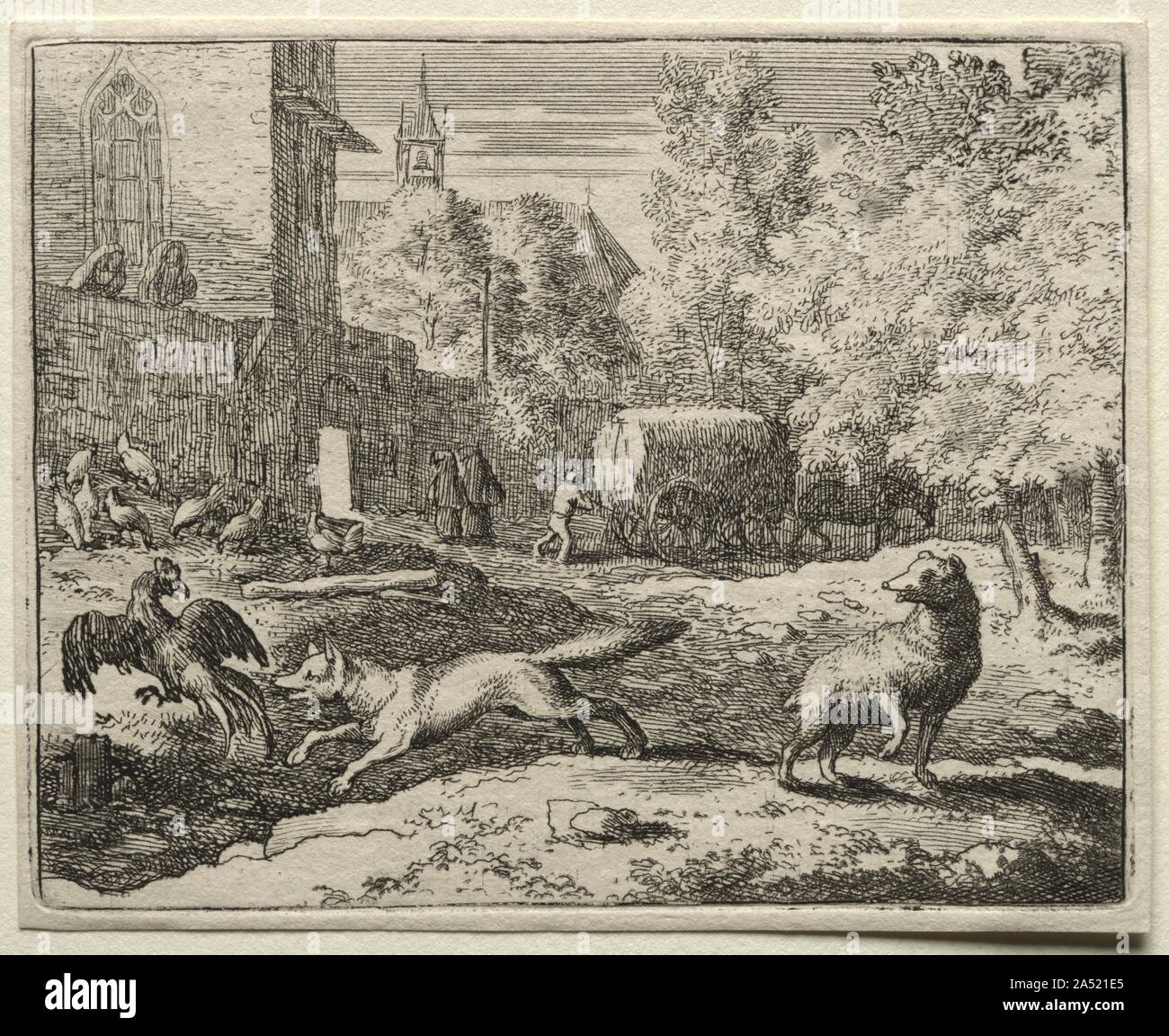 Reynard the Fox: Reynard Chasing Hens Stock Photo - Alamy