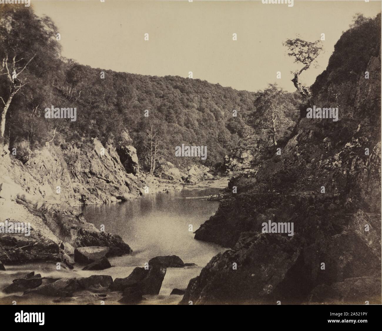 River Landscape, Scotland, c. 1858 Stock Photo - Alamy