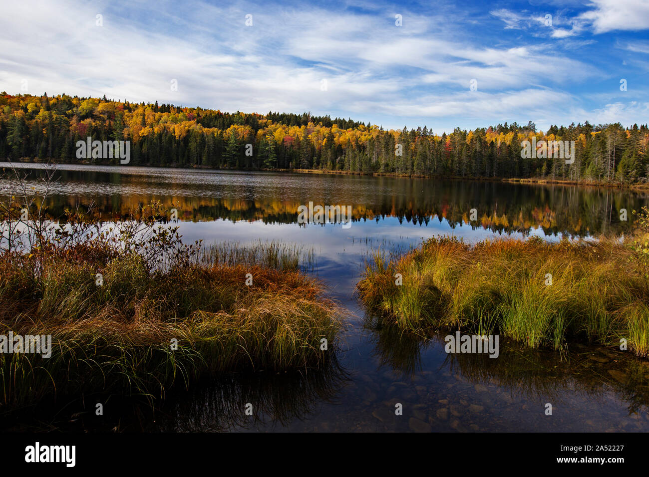 Spectacular autumn landscape in Mauricie National Park, Quebec, Canada ...