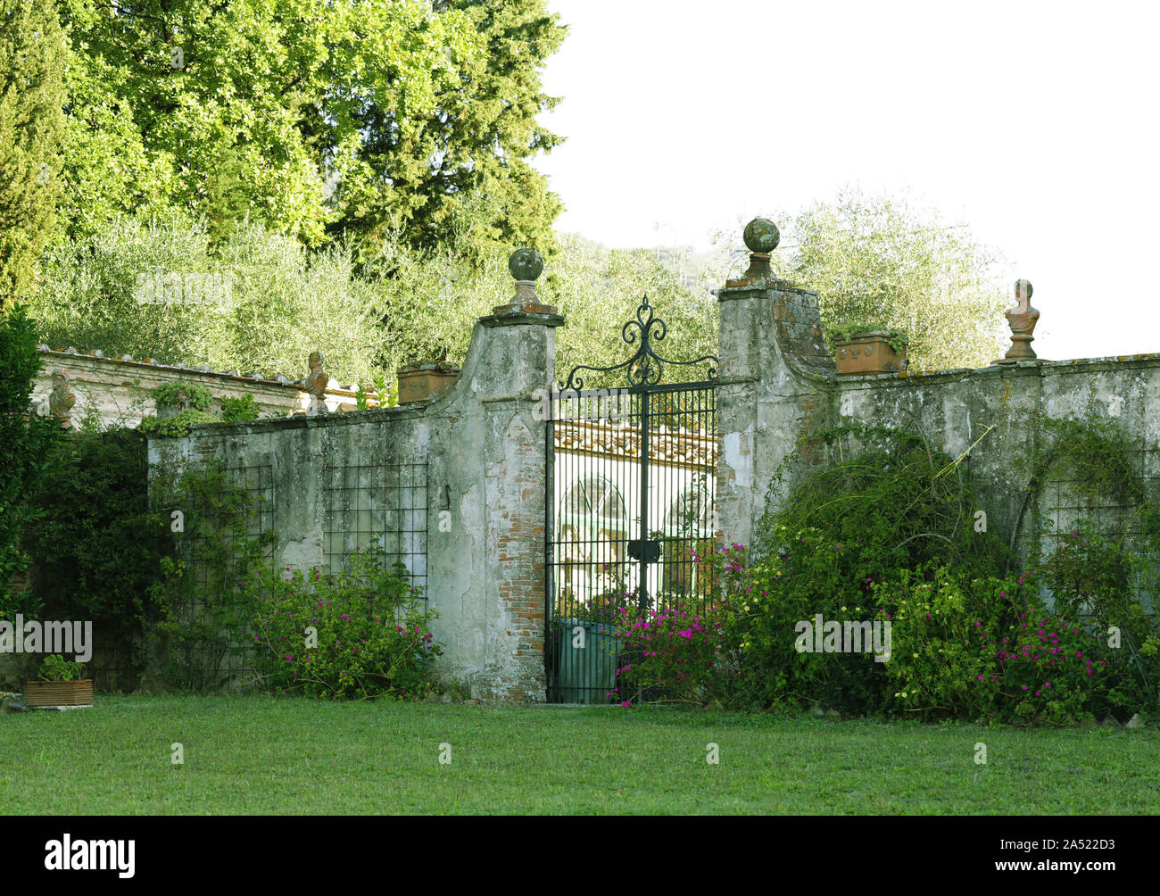 Italian landscapes, architecture and gardens beautiful views Stock ...