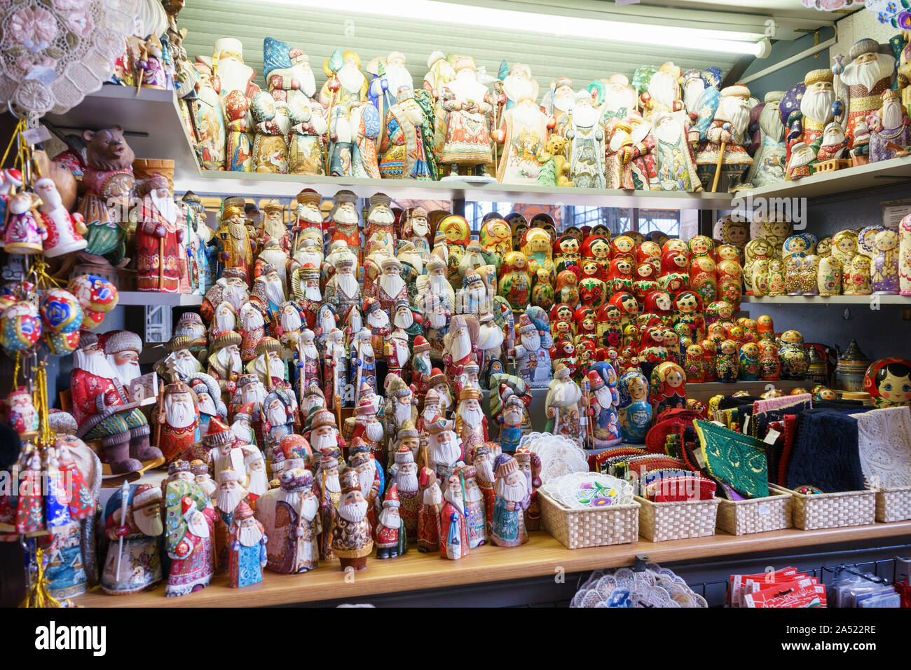 Budapest, Hungary - Oct 14, 2019: Matryoshka dolls and other souvenirs ...