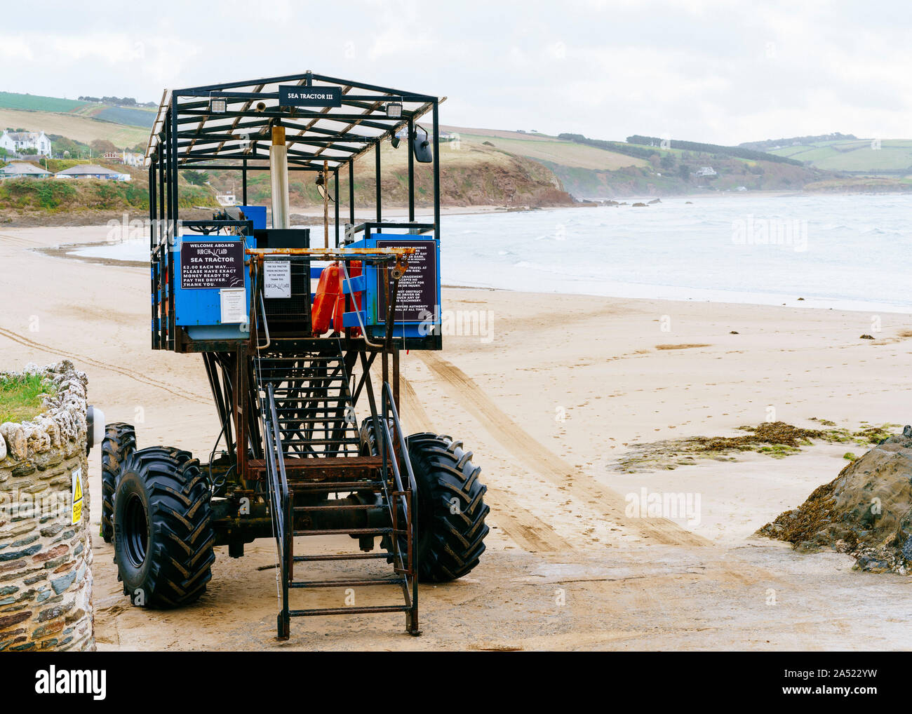 The Sea Tractor at which transports passengers to and from the island ...