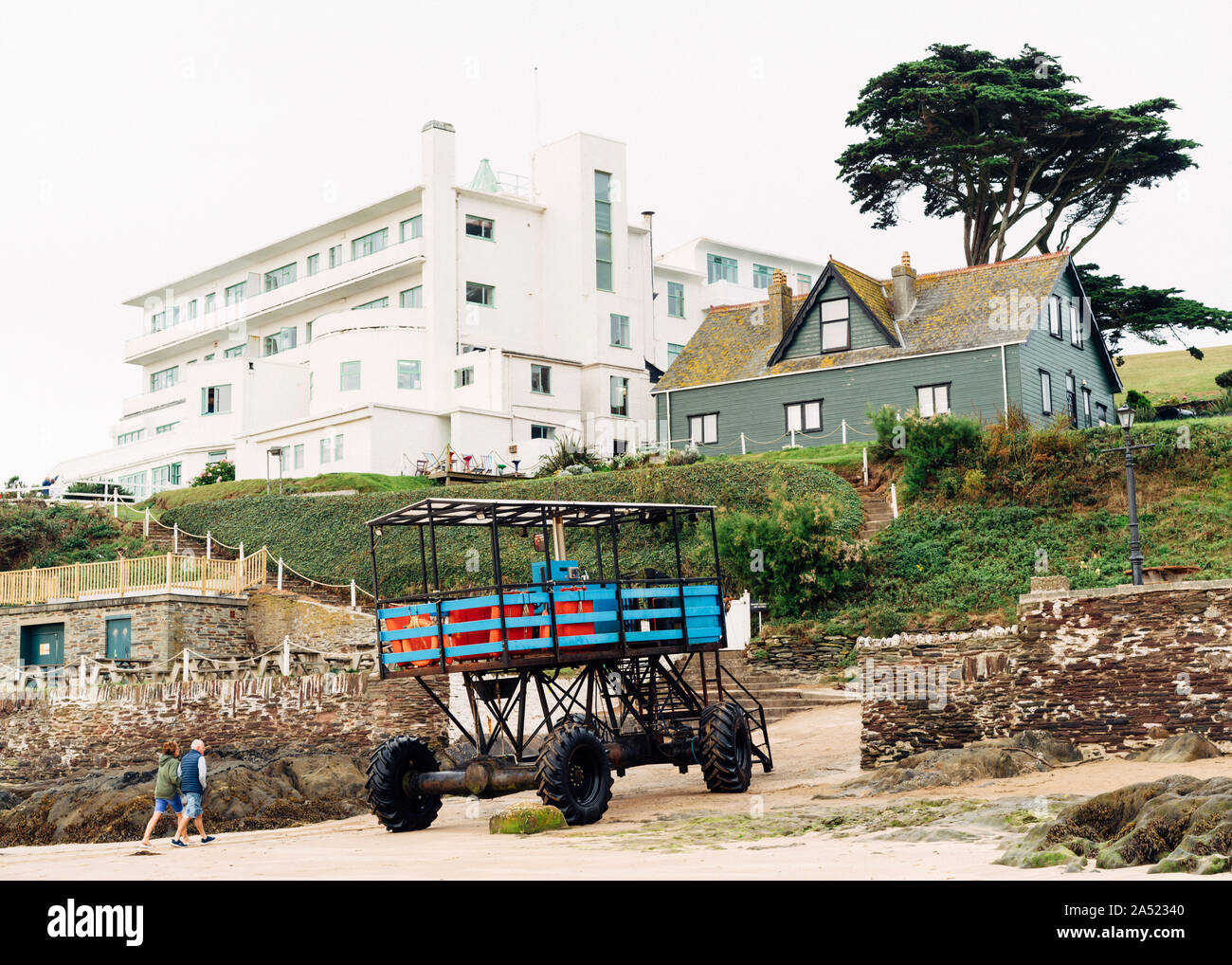 The Sea Tractor at which transports passengers to and from the island ...