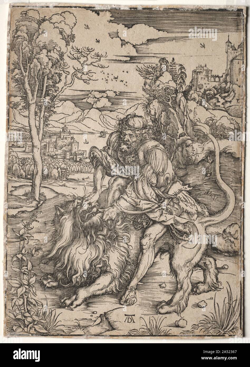 Samson Killing the Lion, c. 1496-1497 Stock Photo - Alamy