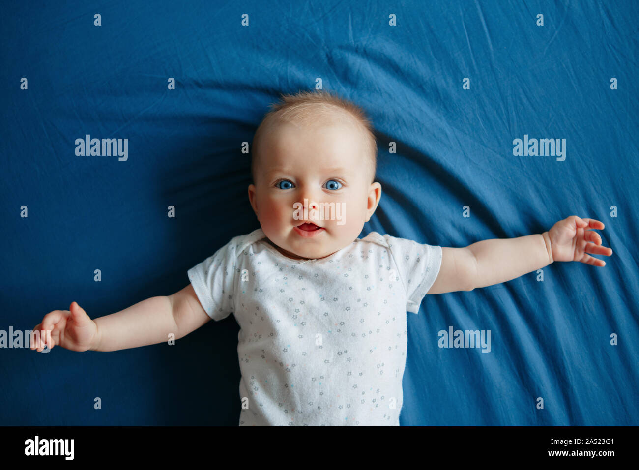Cute White Babies With Blue Eyes