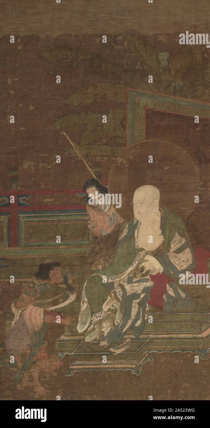 Seated Arhat with Two Attendants, late 1200s. Arhat, or Luohan (in ...