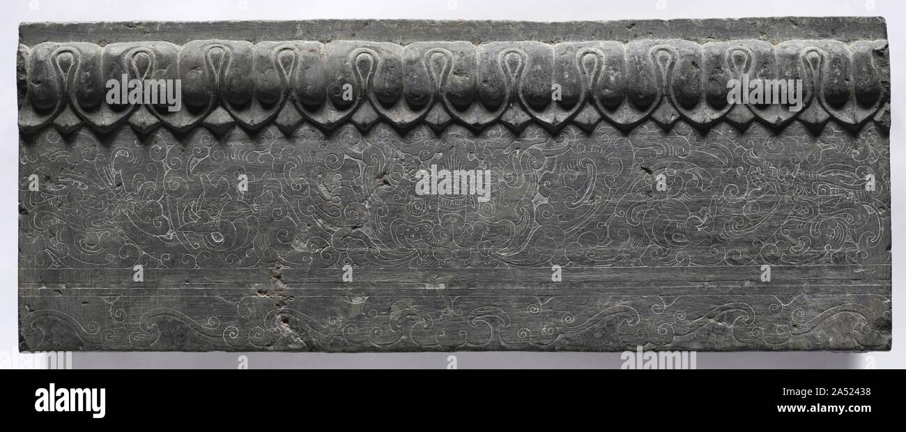 Section of a Coffin Platform: Horizontal Panel, 550-577 Stock Photo - Alamy