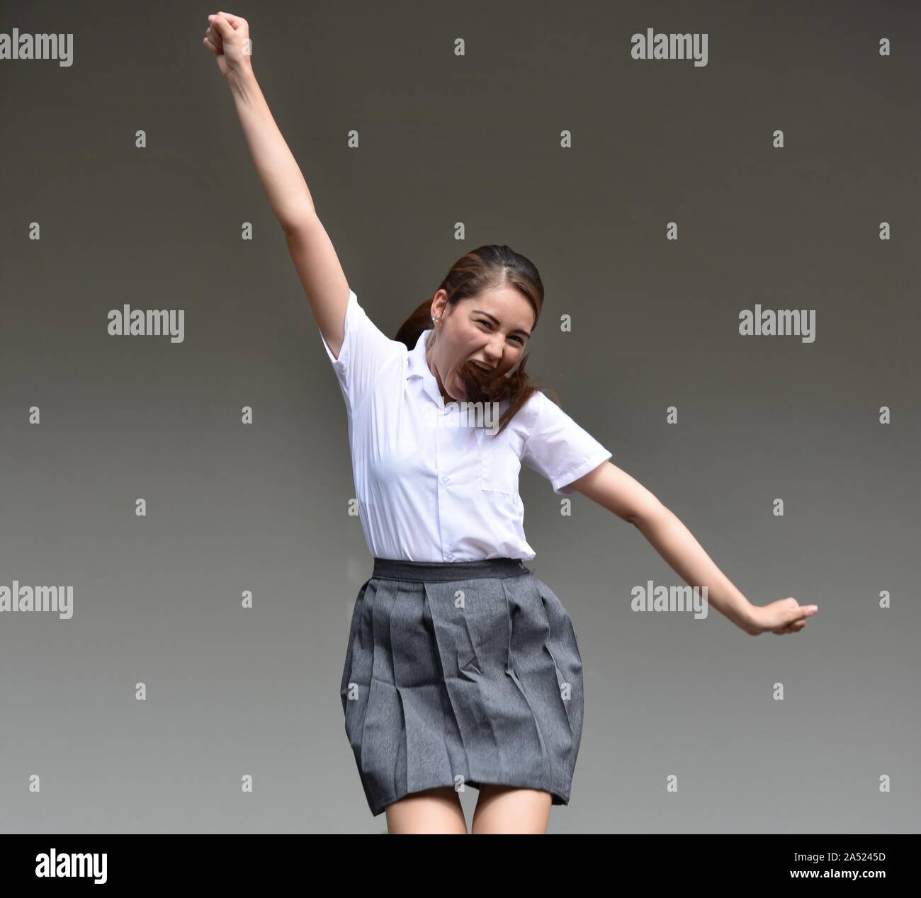 Girl And Freedom Stock Photo - Alamy