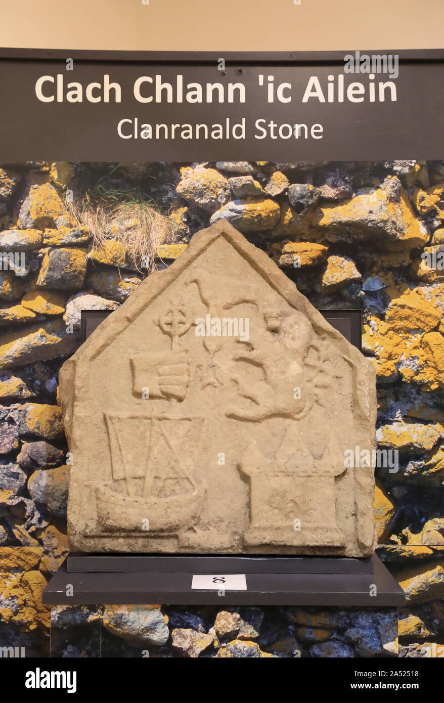 The Clanranald Stone at the Kildonan Museum, run by the South Uist ...