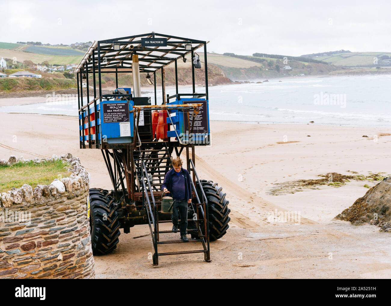 The Sea Tractor at which transports passengers to and from the island ...