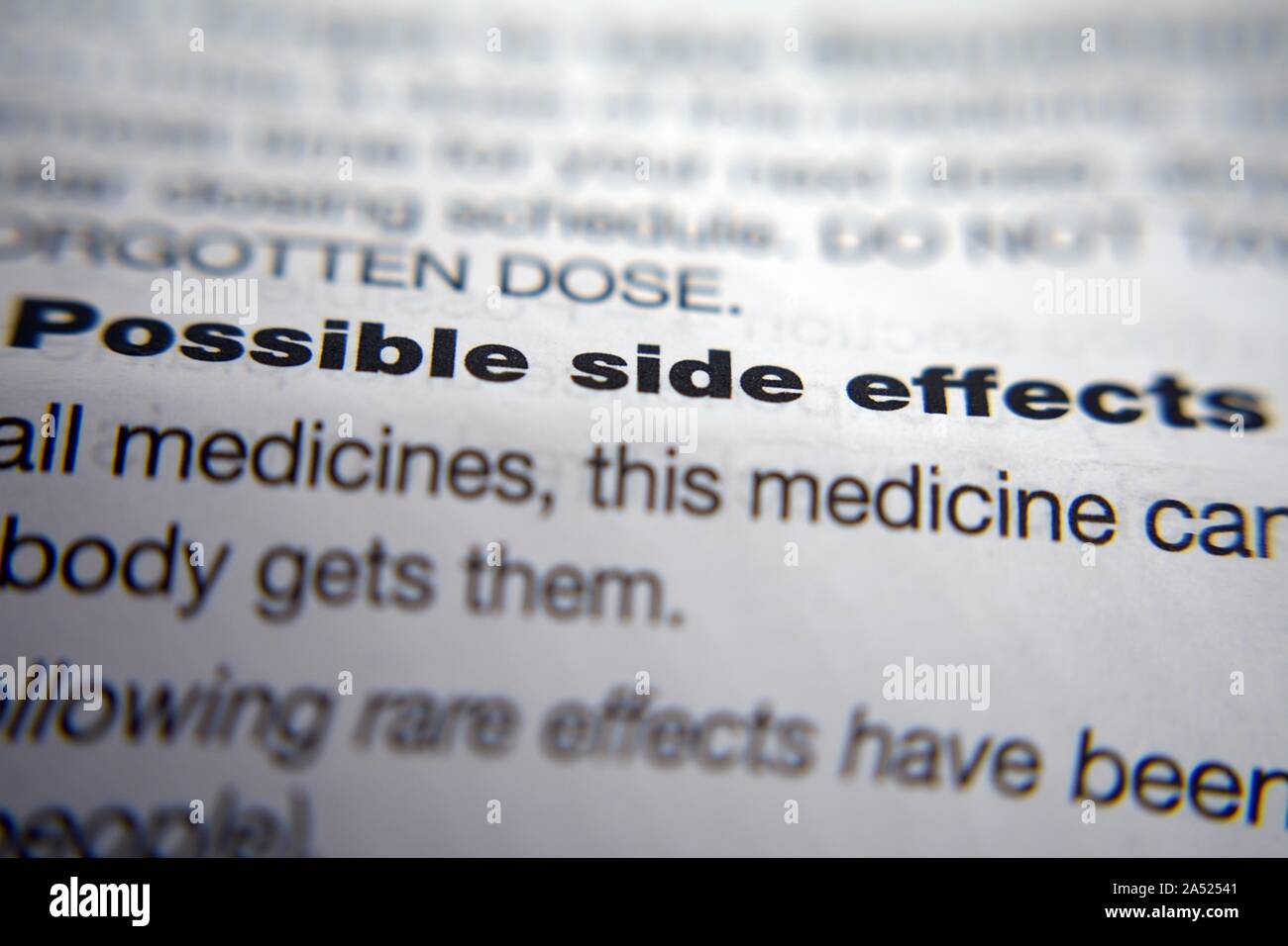Medicine info hi-res stock photography and images - Alamy