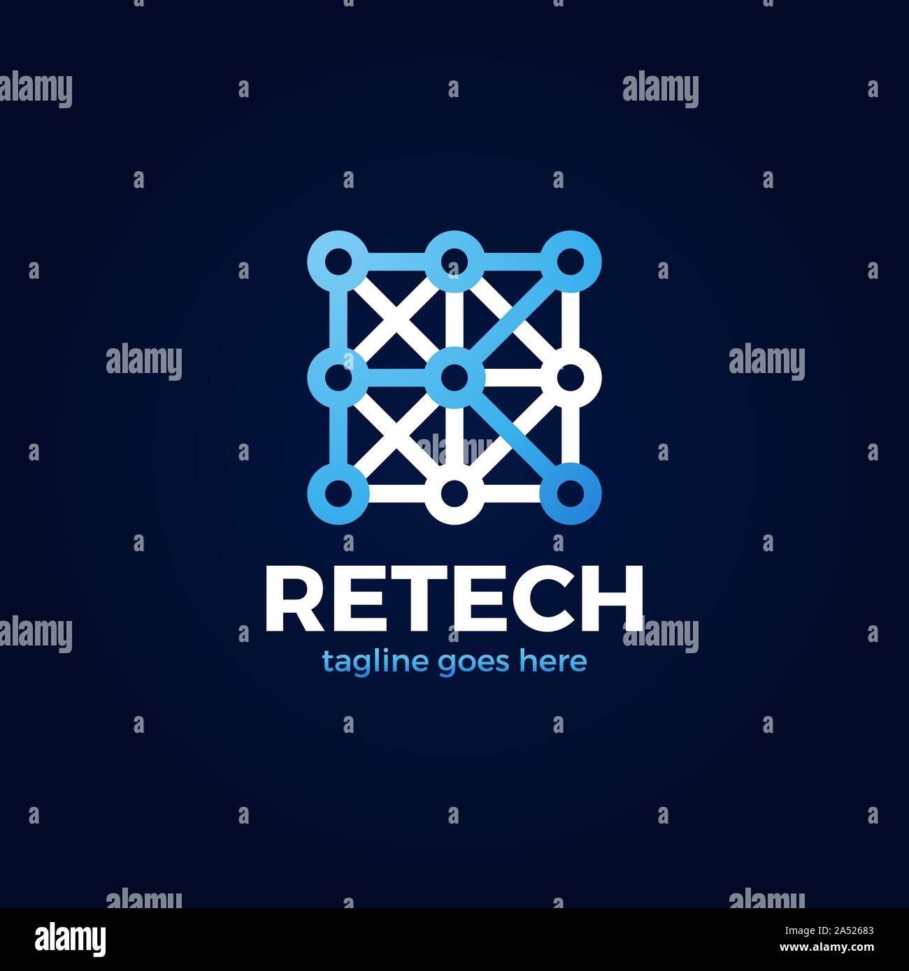 Letter R tech logo vector. Creative initial letter R digital logotype ...