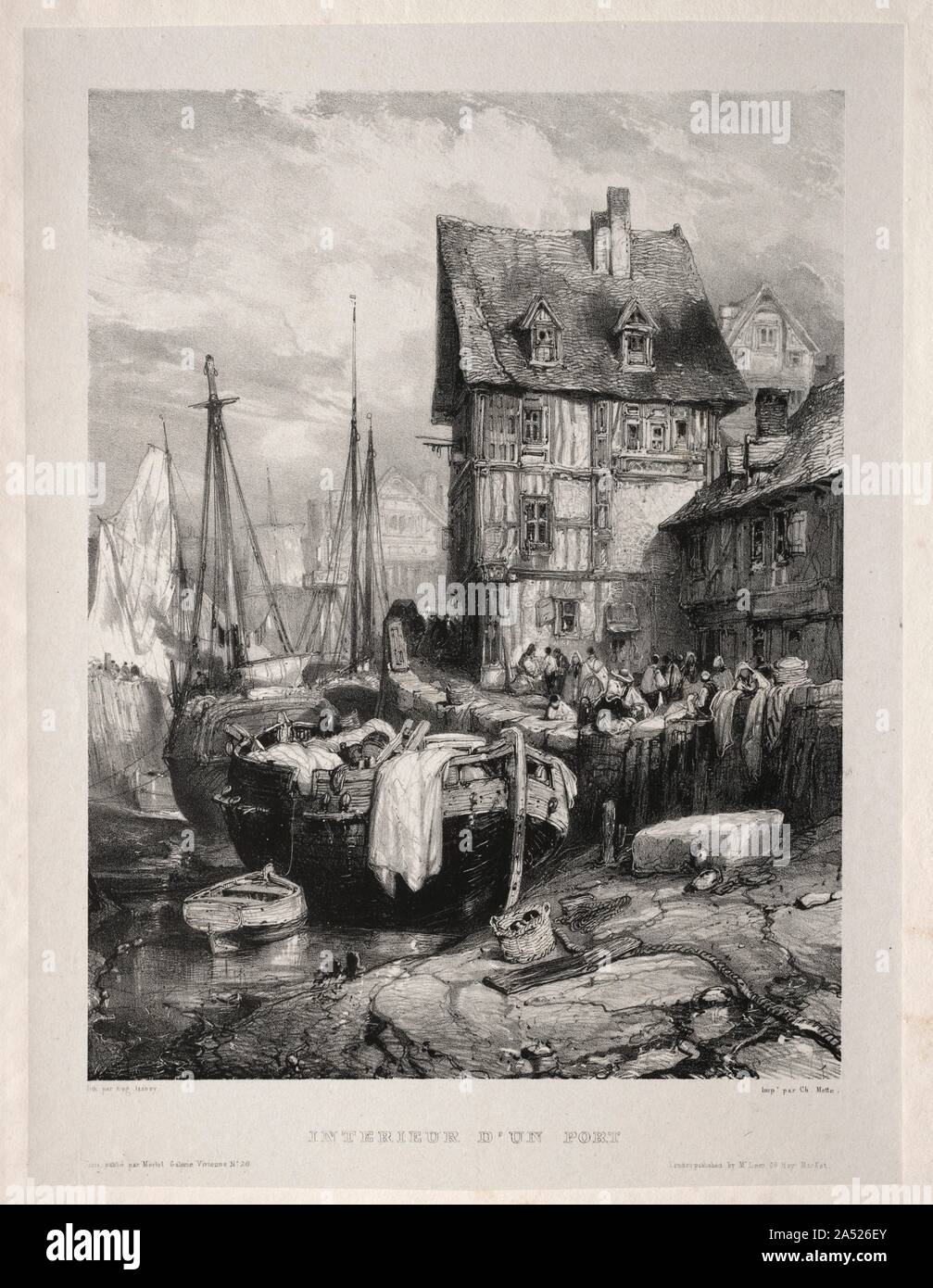 Six Marines: Intérieur dun port, 1833 Stock Photo - Alamy