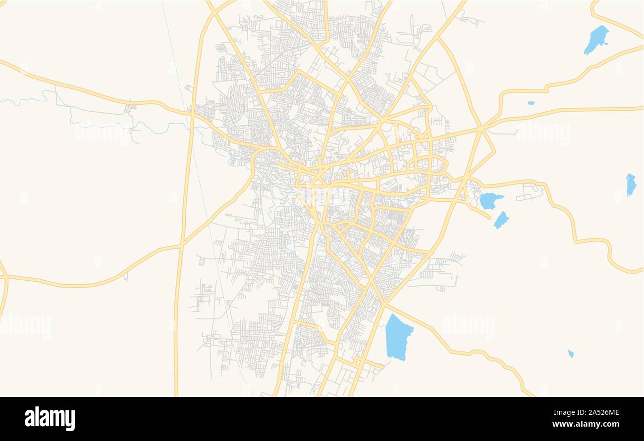 Printable street map of Amravati, State Maharashtra, India. Map ...