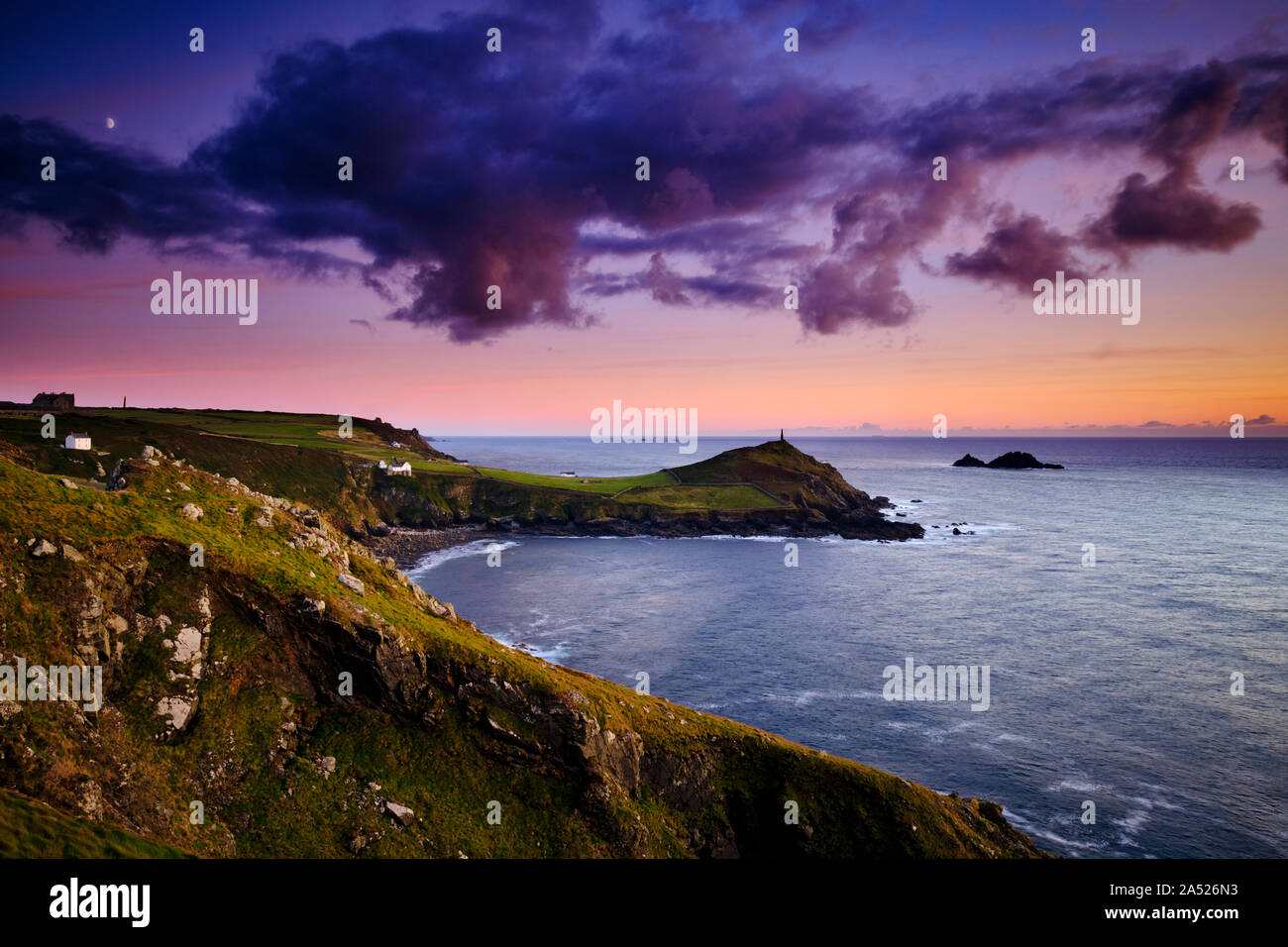 Cape Cornwall from Kenidjack cliff Stock Photo - Alamy