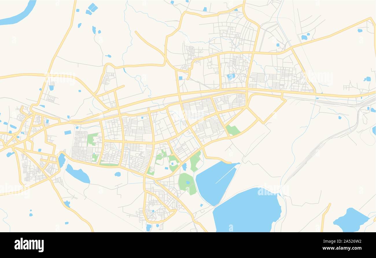 Printable street map of Bhilai, State Chhattisgarh, India. Map template ...