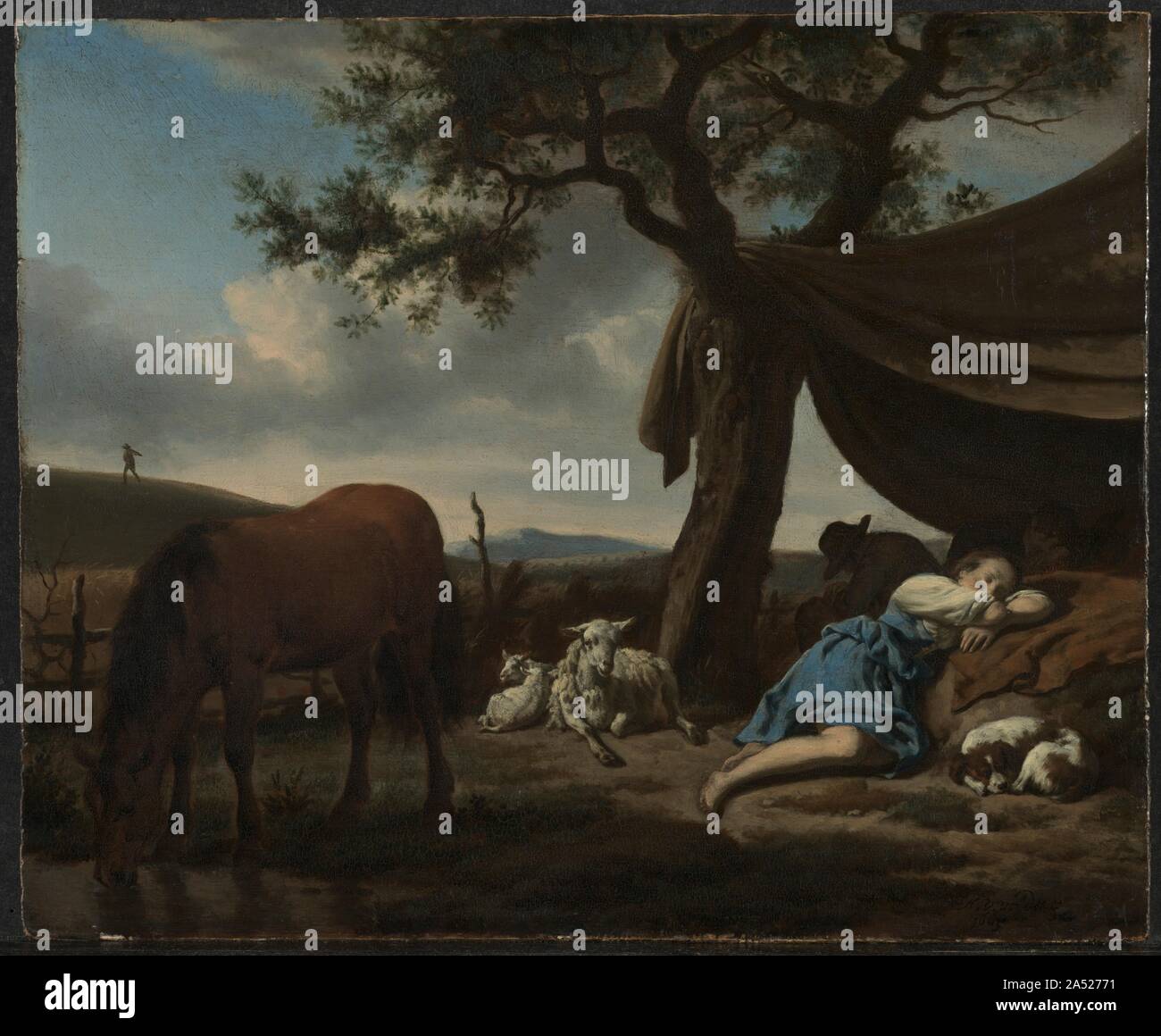 Sleeping Shepherds, 1663 Stock Photo - Alamy