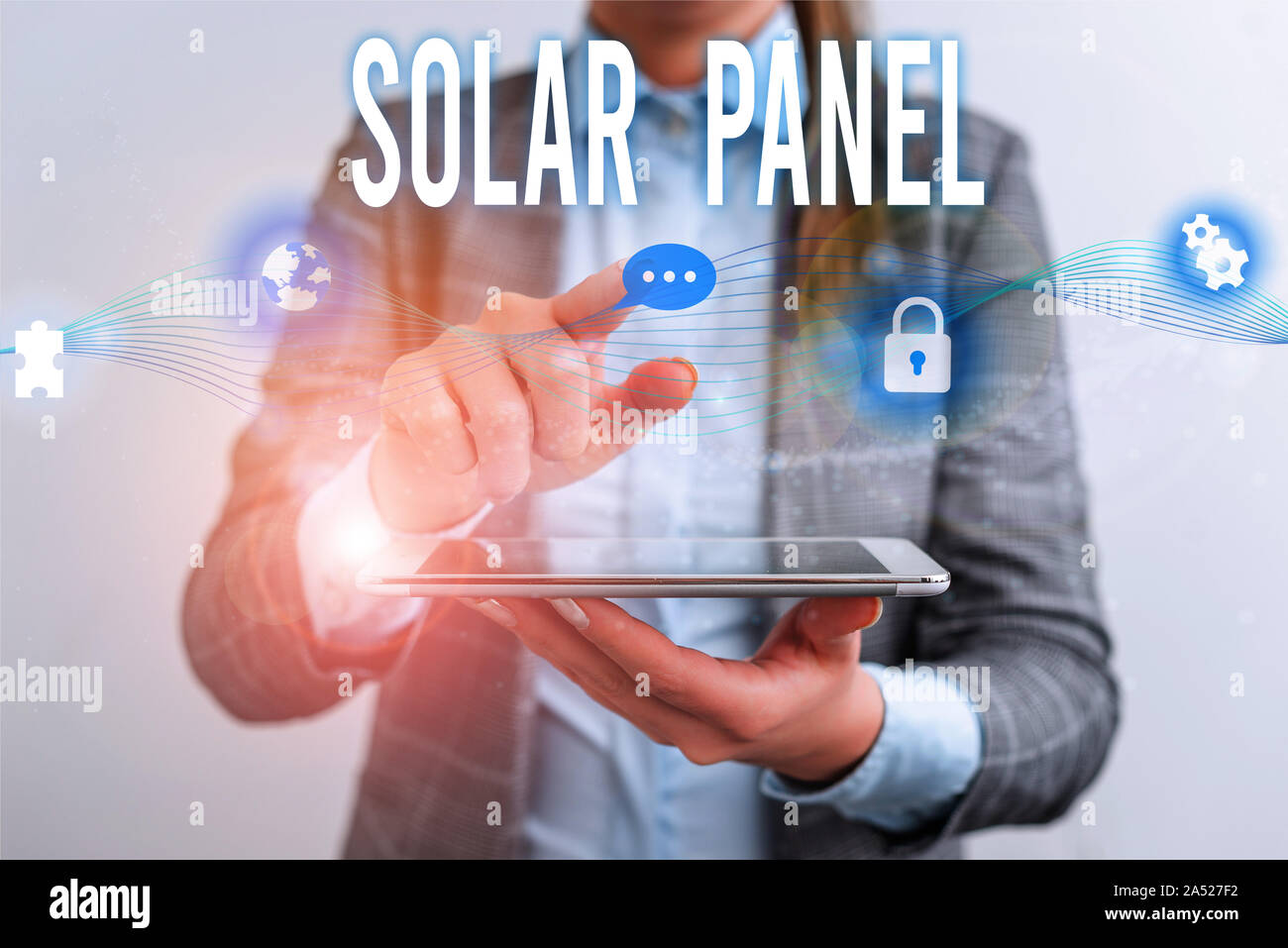 Handwriting text Solar Panel. Conceptual photo designed to absorb suns rays source of energy ...